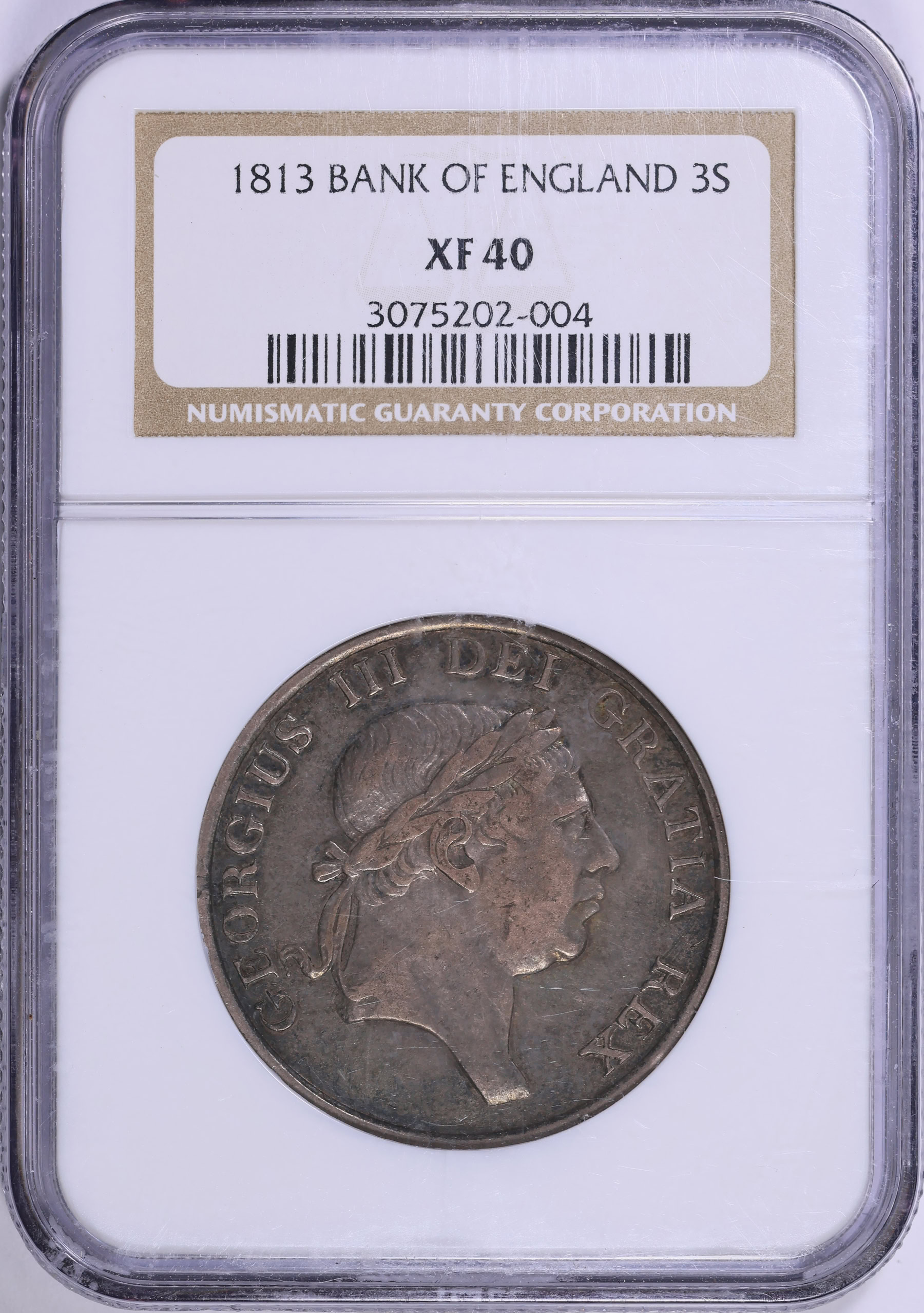Great Britain 1813 Silver 3 Shillings Bank of England Token KM-Tn5 NGC ...