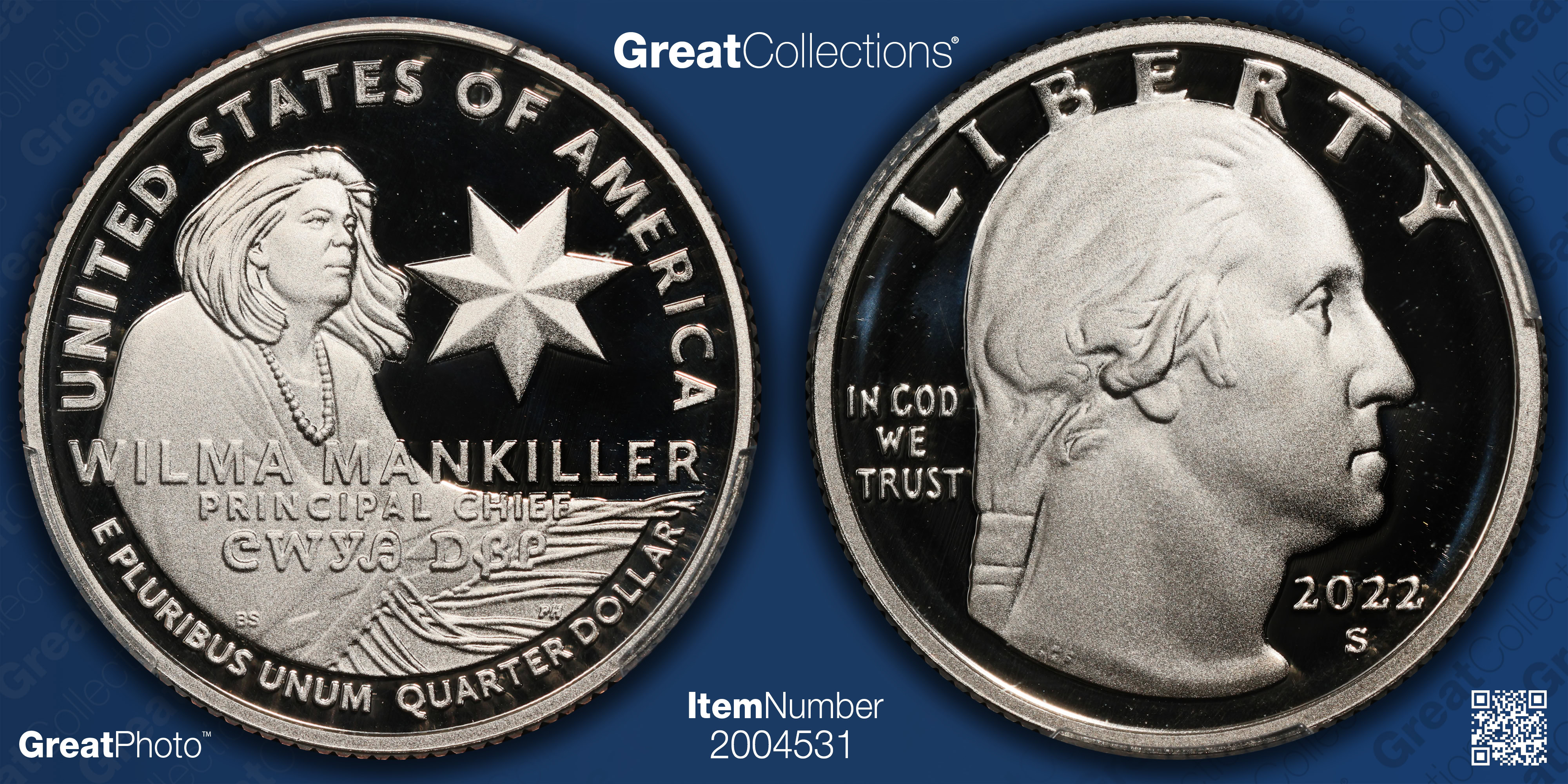 2022-S American Women Quarter Wilma Mankiller First Strike PCGS Proof ...