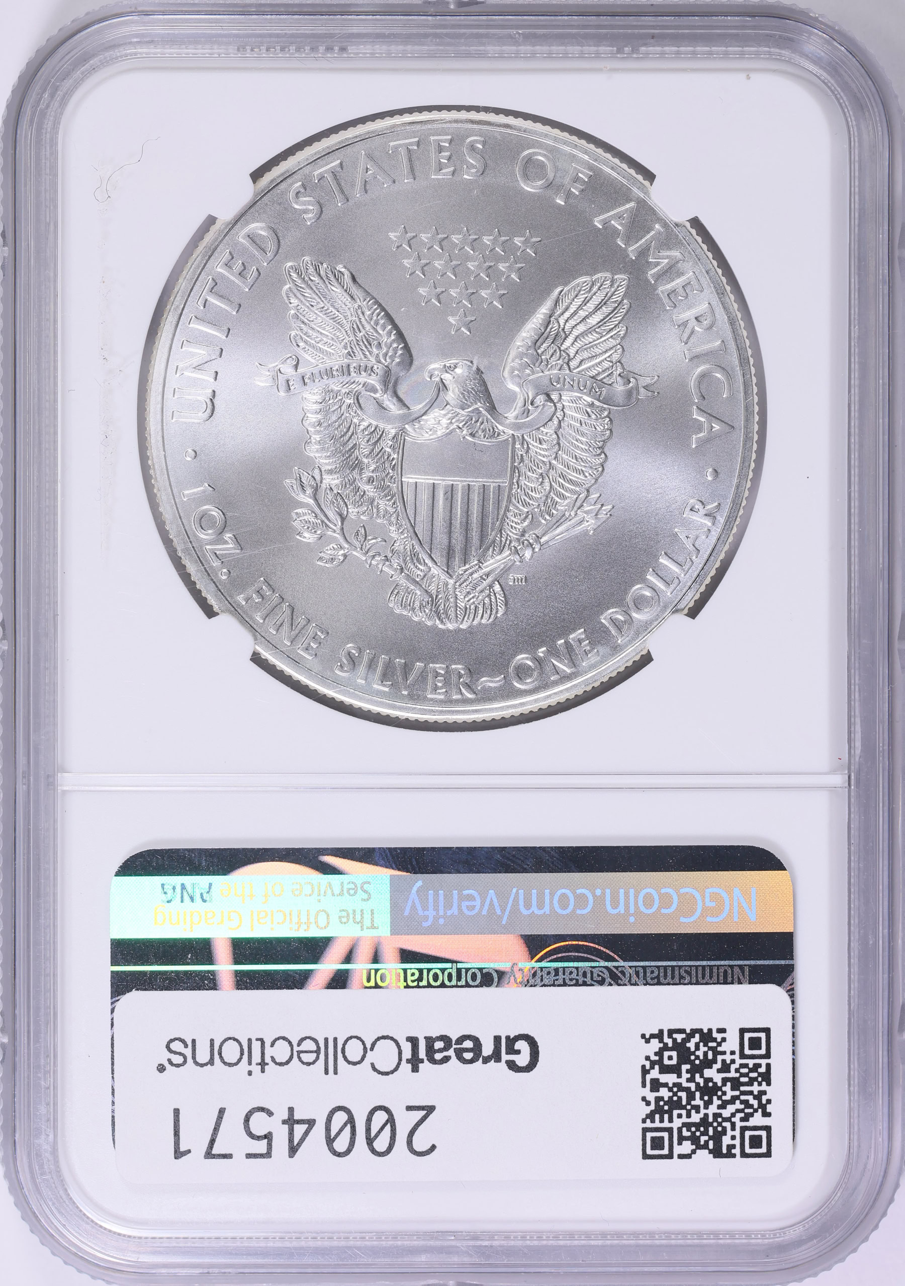 Mint Error 2011 $1 Silver Eagle Obverse Struck Through NGC MS-69 | NGC ...