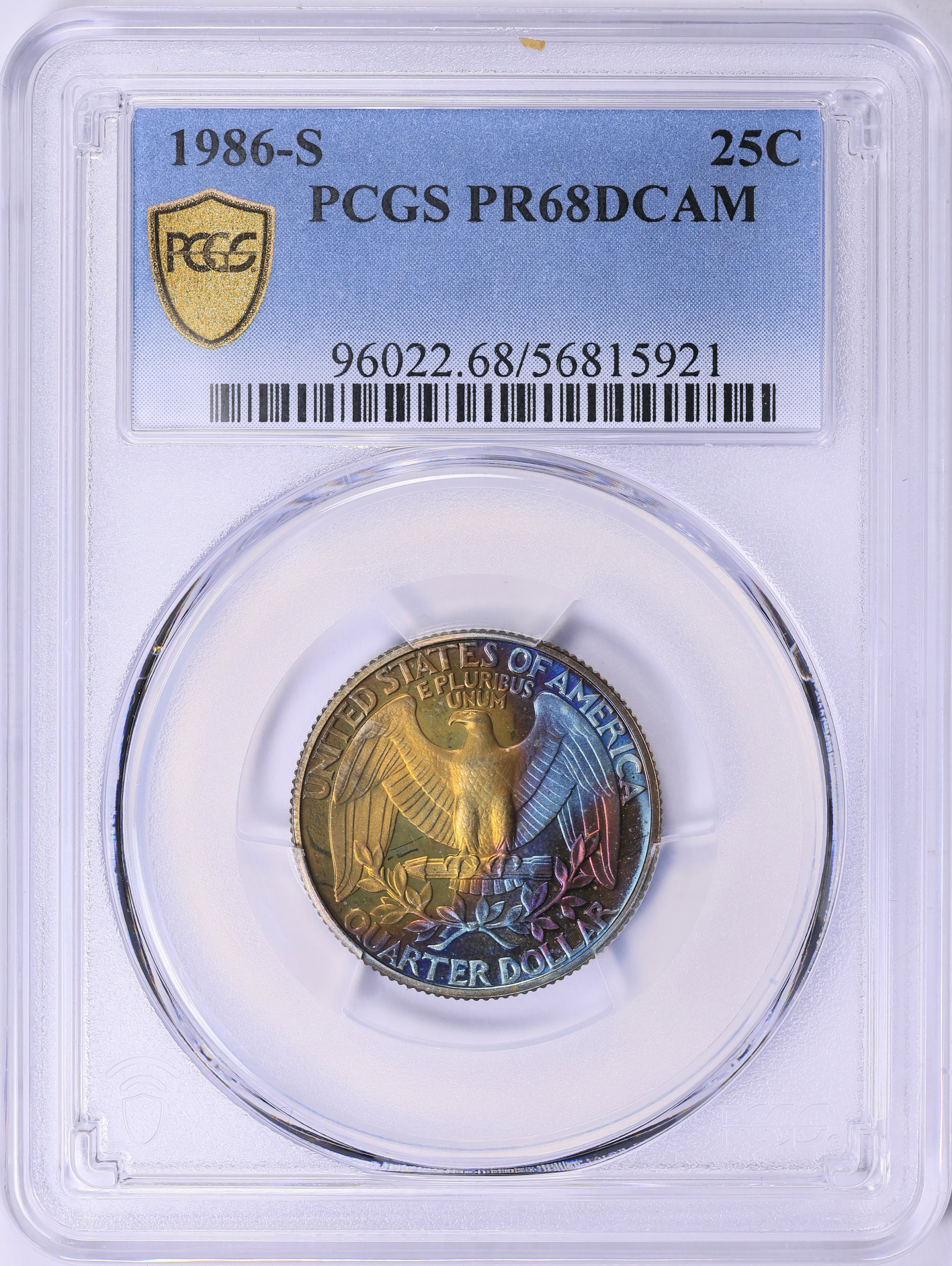 1986-S Washington Quarter PCGS Proof-68 DCAM (Toned) (Item 2005293 ...