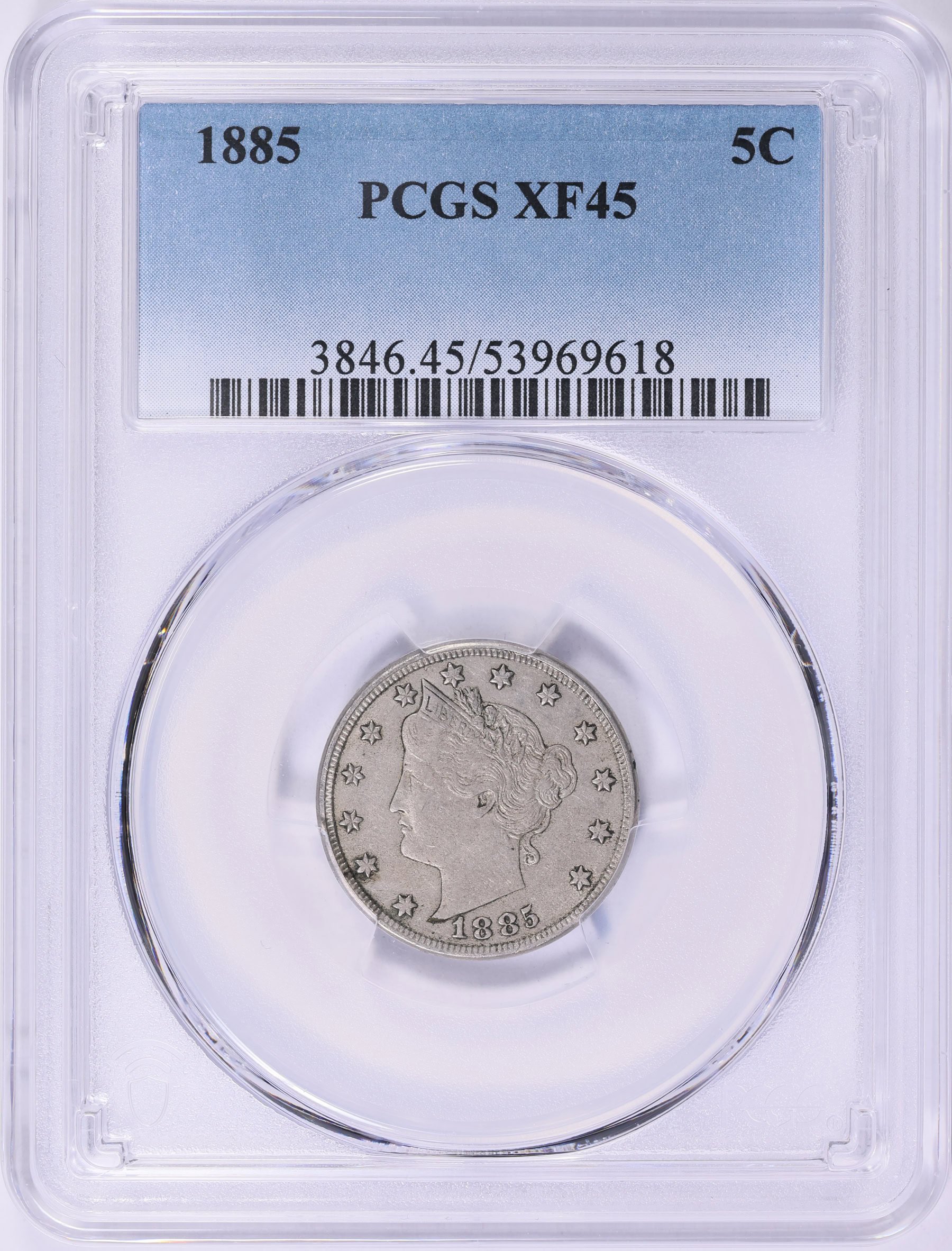 1885 Liberty Nickel PCGS XF-45 (Item 2005453) | GreatCollections Coin ...