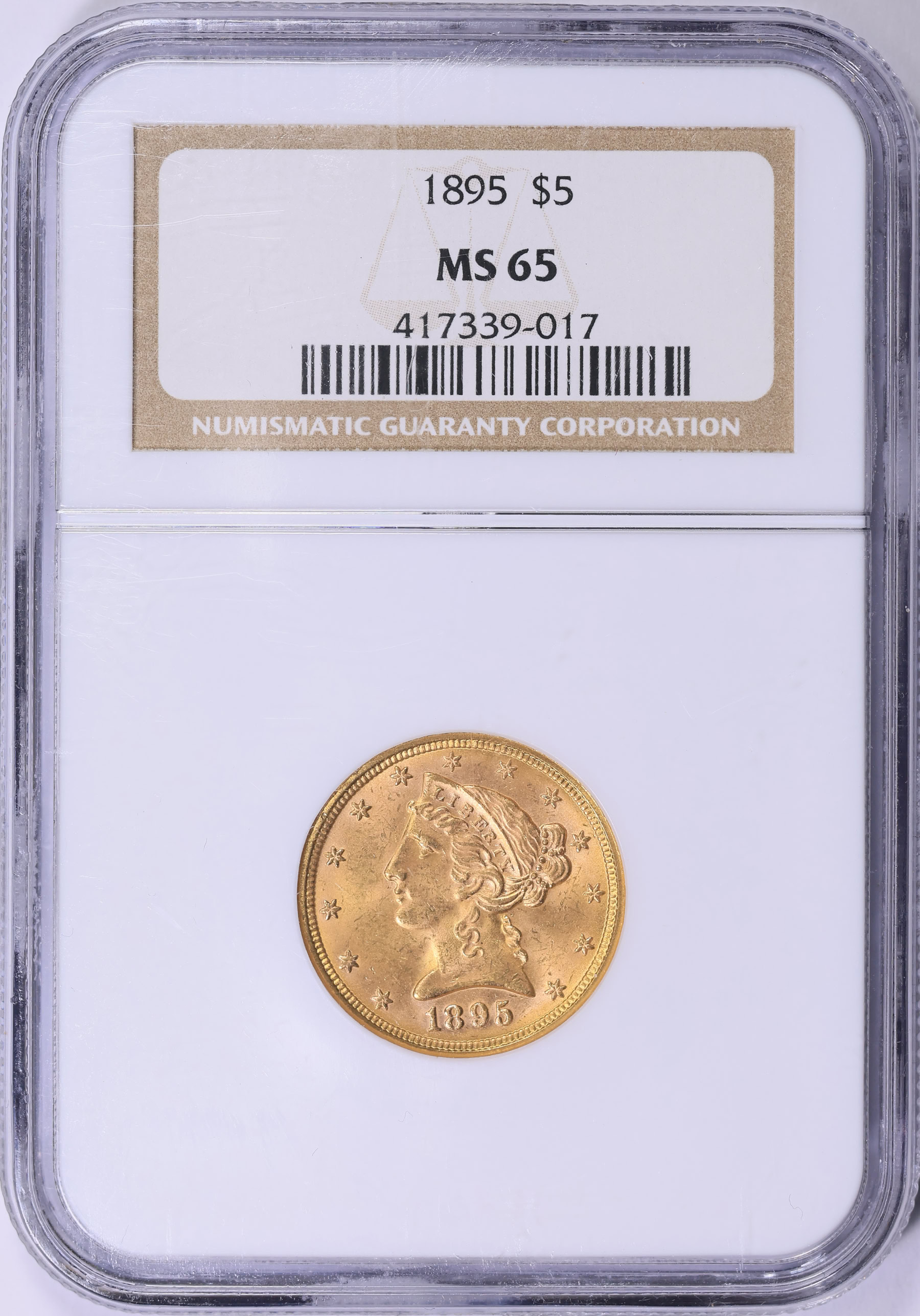 1895 Liberty Gold Half Eagle NGC MS-65 (Item 2005504) | GreatCollections Coin Auctions