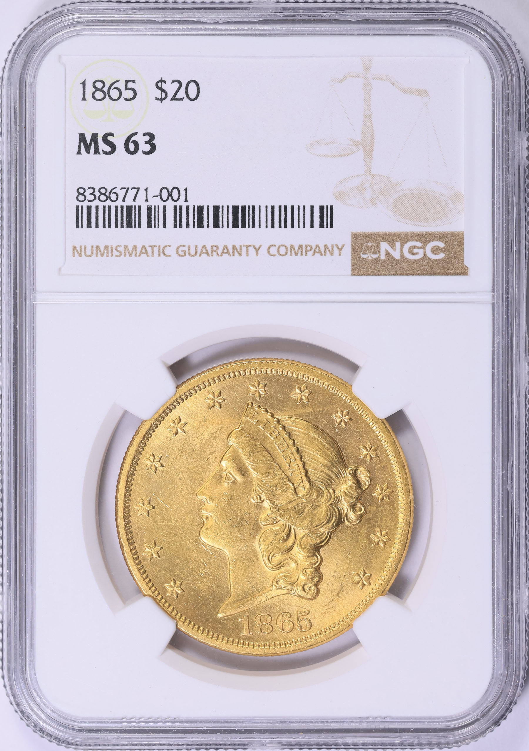 1865 Liberty Gold Double Eagle NGC MS-63 (Item 2005508 ...