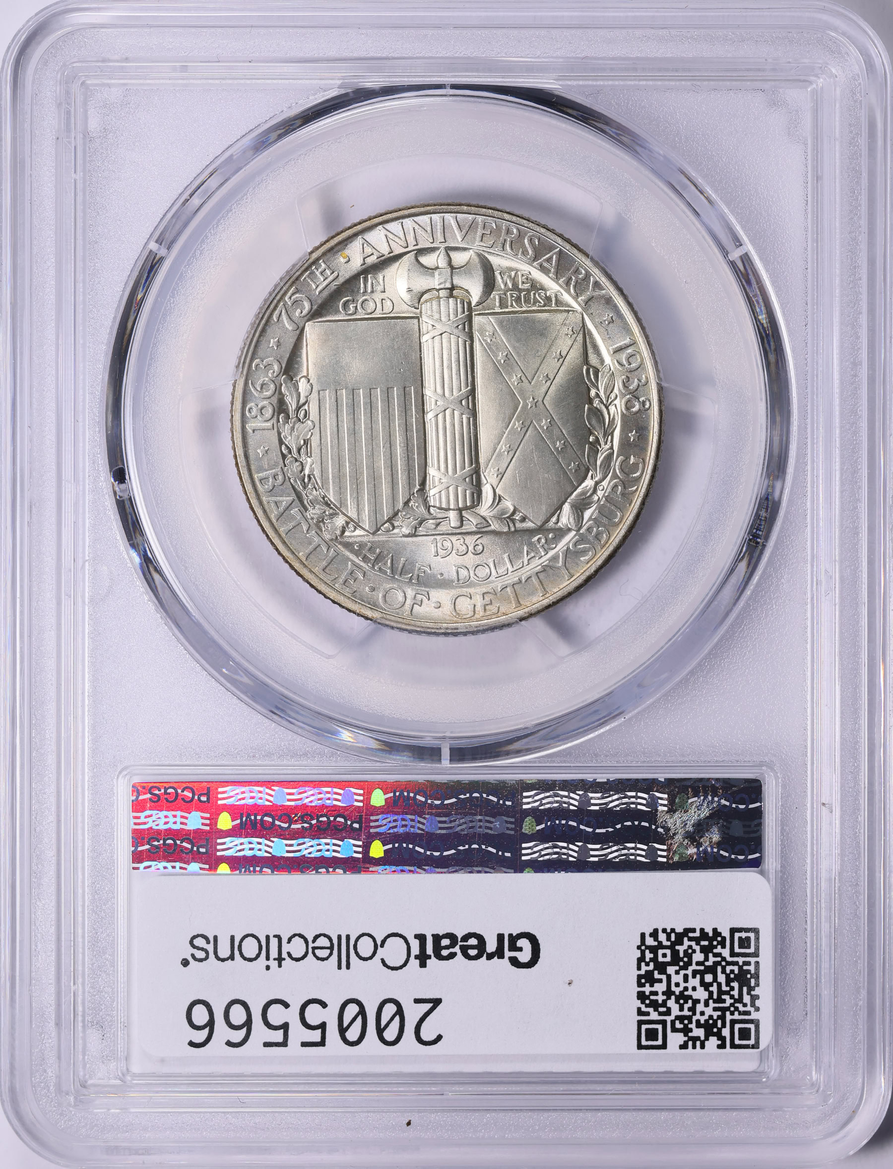 1936 Battle of Gettysburg 75th Anniversary Half Dollar PCGS MS-64 (Item ...