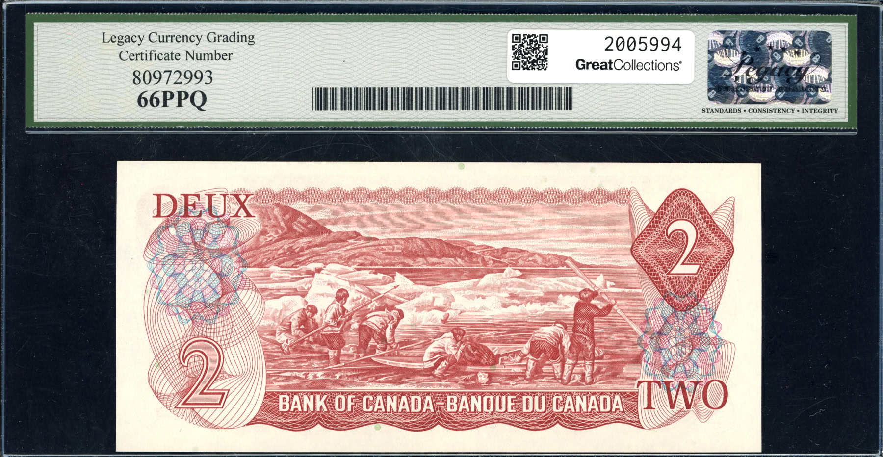 Canada 1974 $2 Bank of Canada Note SCWPM-86a Lawson / Bouey Legacy Gem ...