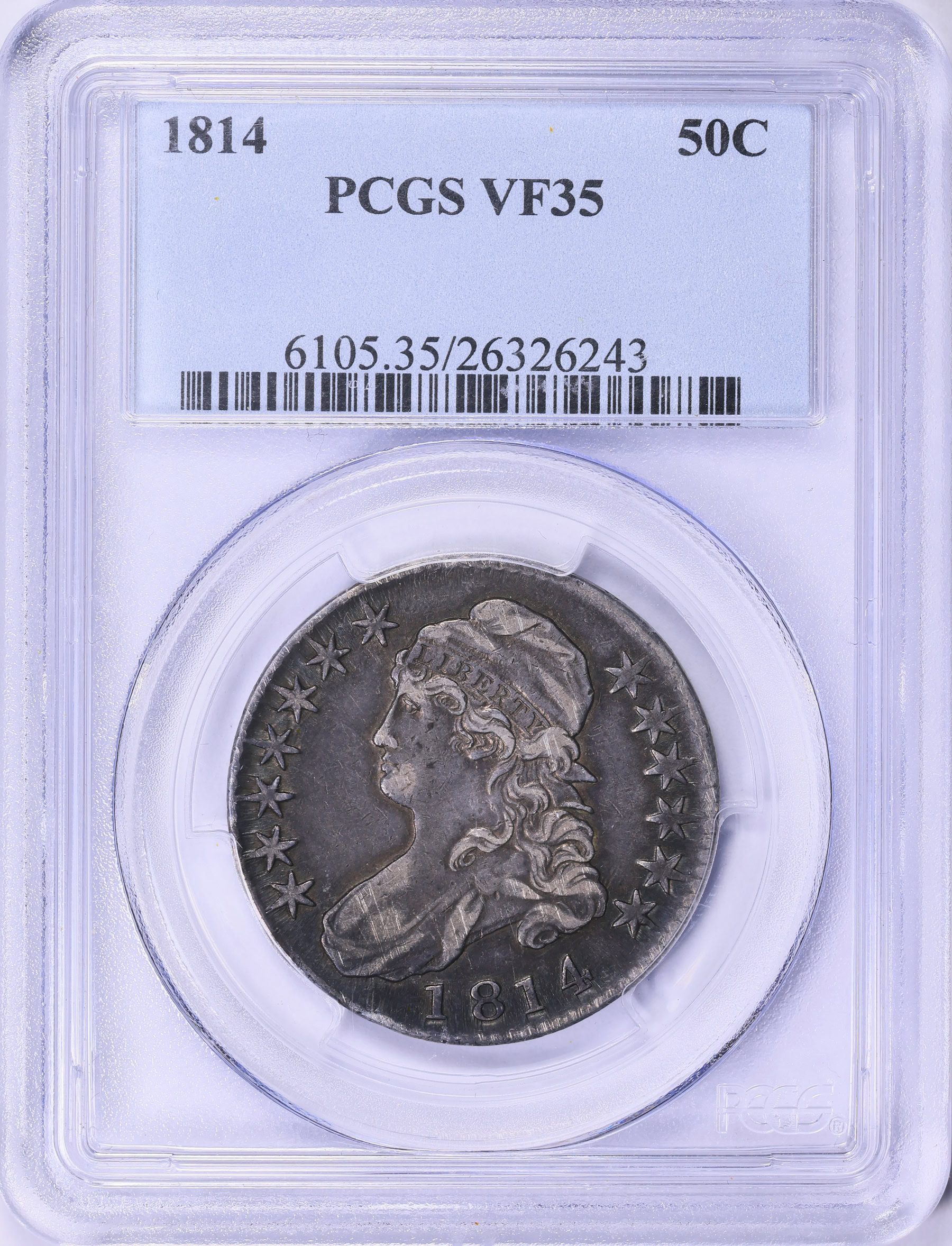 1814 Capped Bust Half Dollar PCGS VF-35 (Item 2006083 ...
