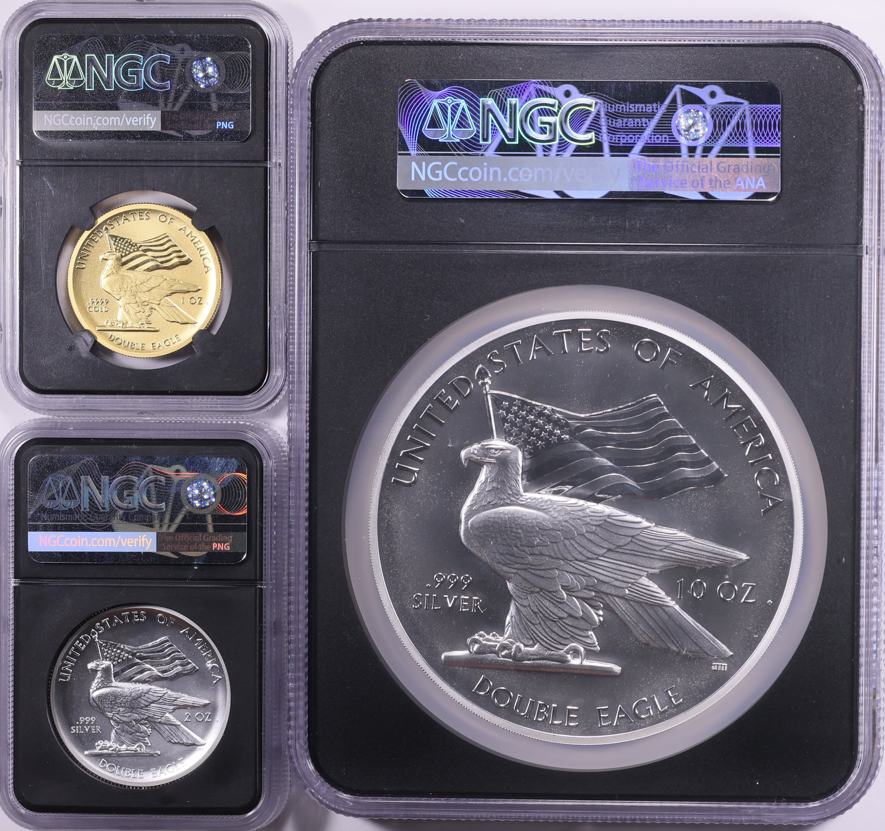 2022 Gold 1oz & Silver 2oz and 10oz Saint-Gaudens Double Eagle High ...