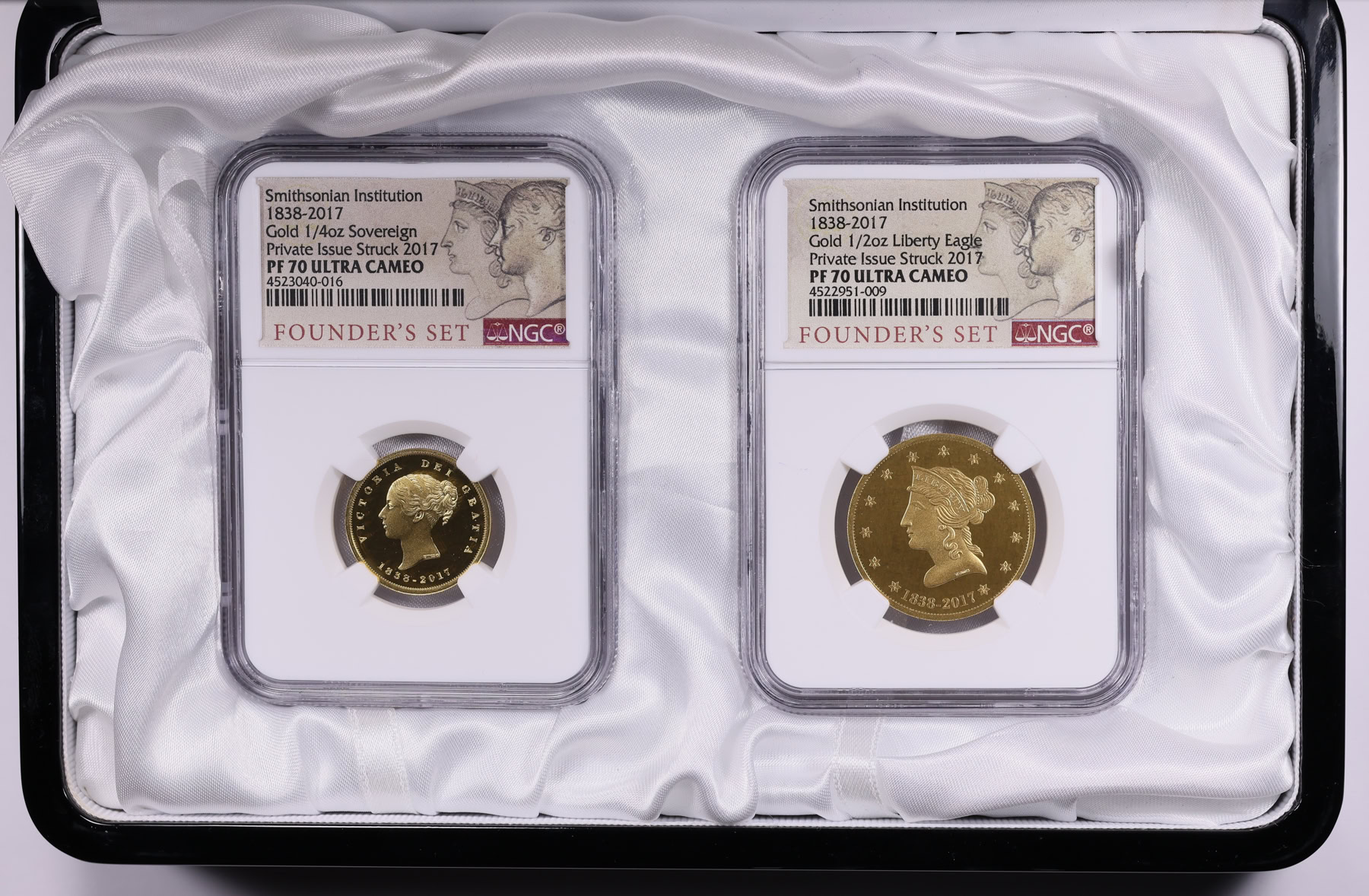 2017 Smithsonian Institution Gold 1/2 oz. Liberty Eagle & Gold 1/4 oz ...