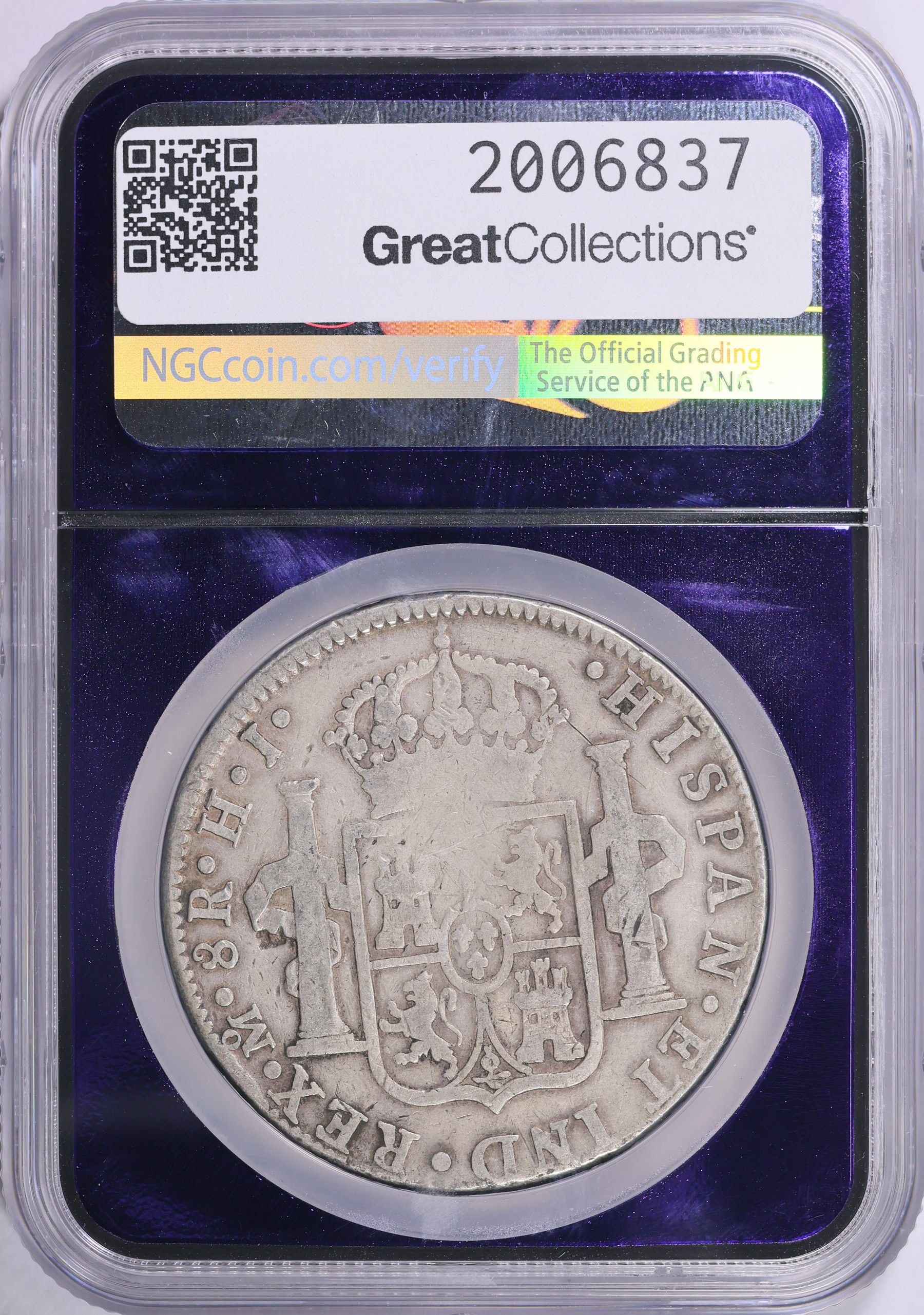 Mexico 1811-Mo HJ Silver 8 Reales Armored Bust KM-110 NGC Chopmarked ...