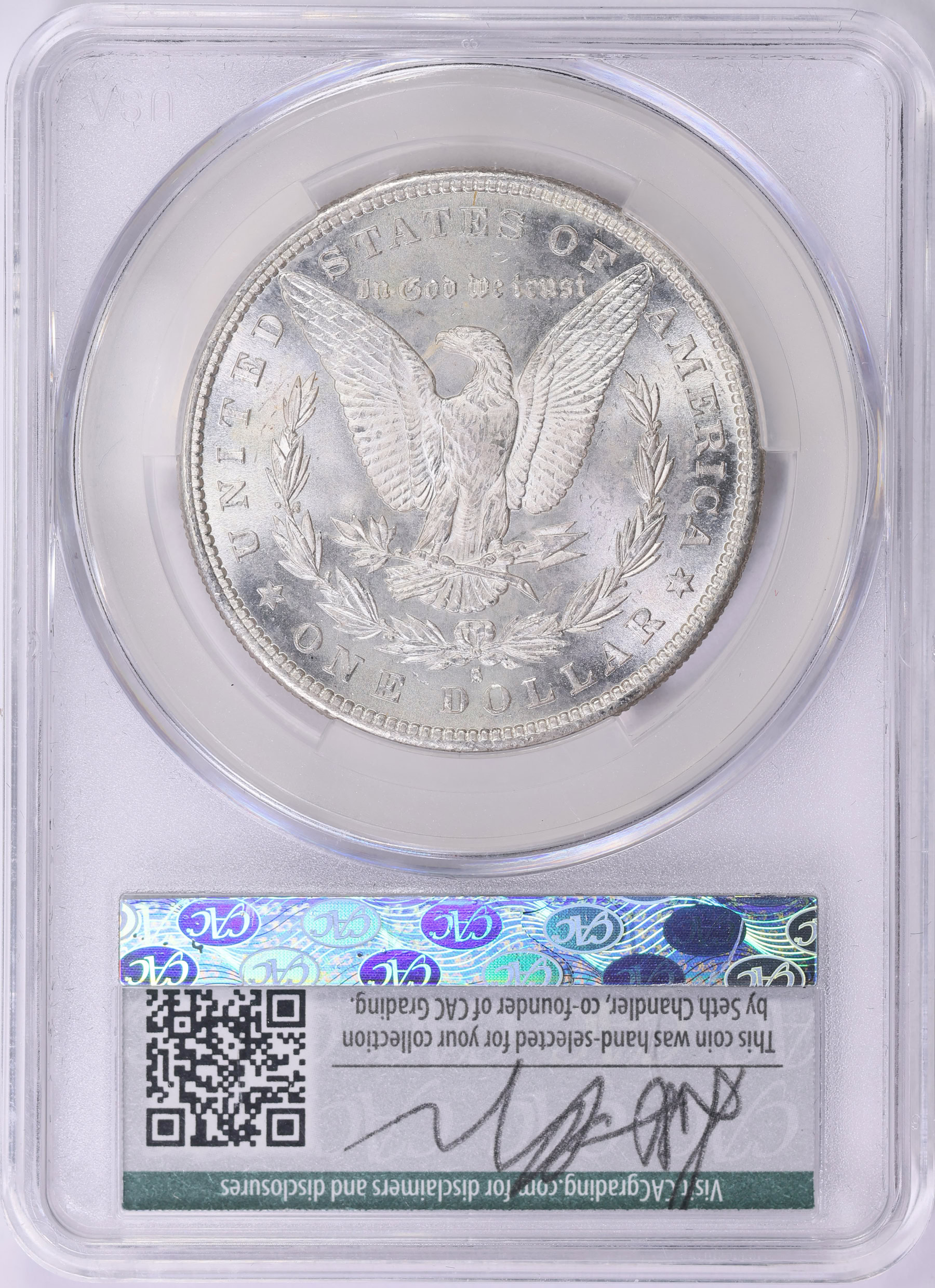 1880-S Morgan Silver Dollar CACG MS-65 (WitterBrick, Signed Seth ...