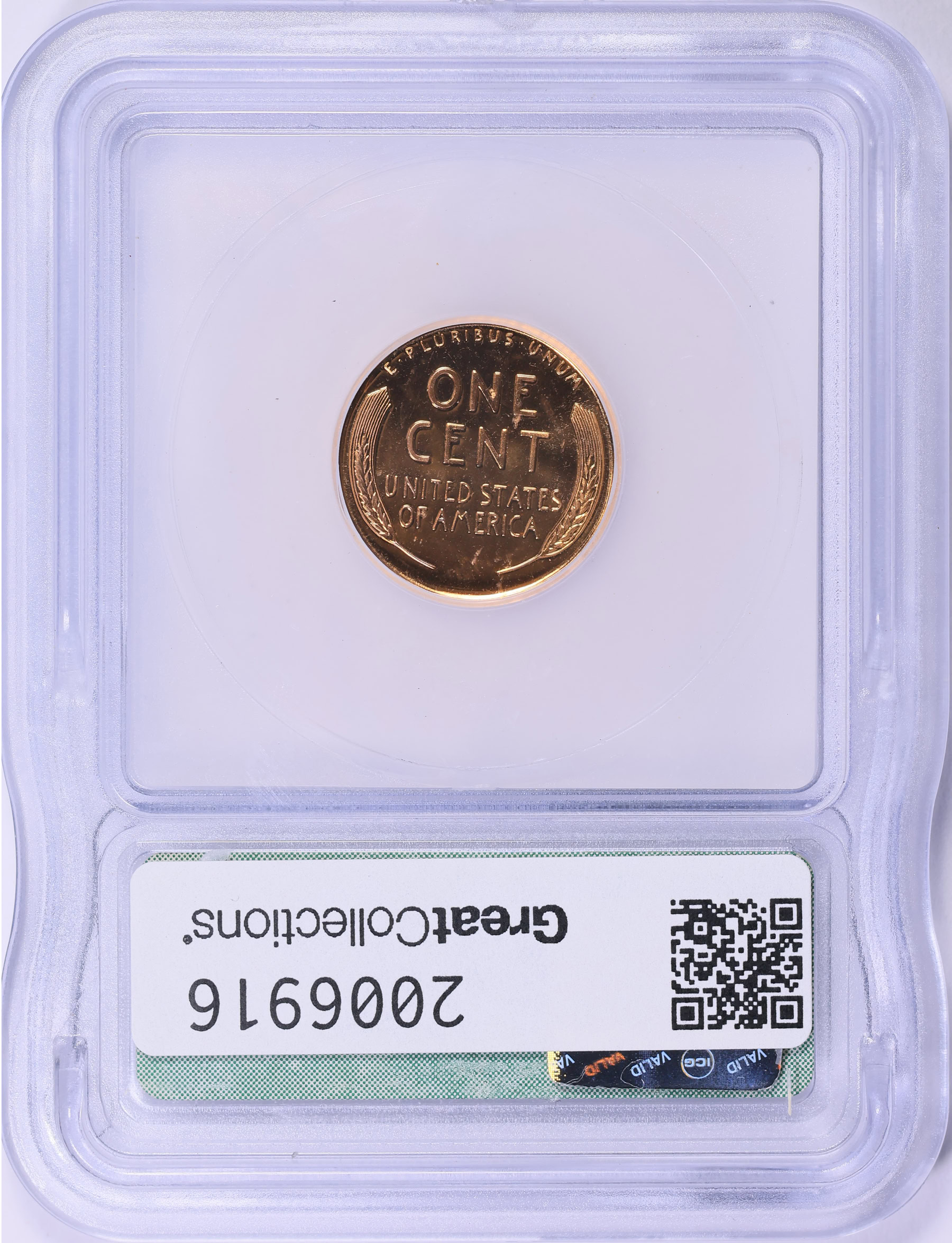 1958 Lincoln Cent ICG Proof-69 CAMEO (Item 2006916) | GreatCollections ...