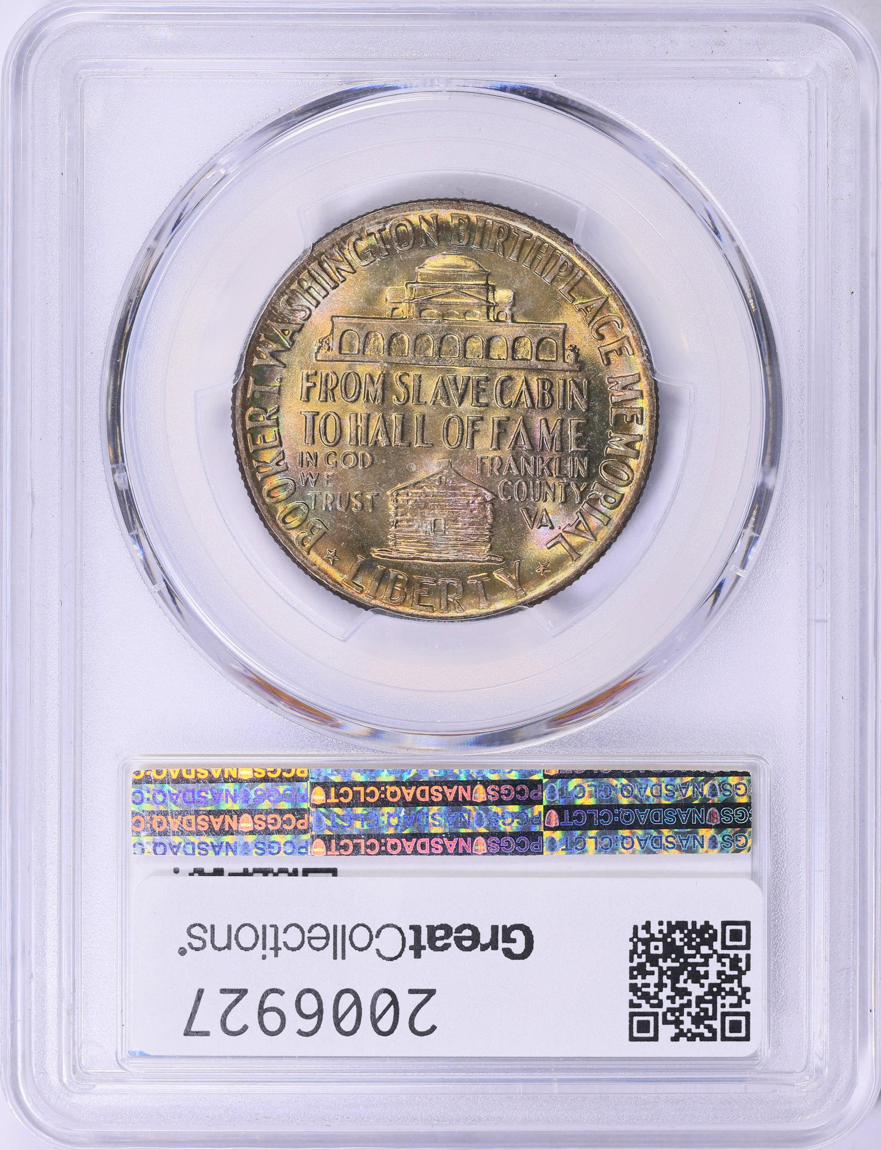 1946 Booker T. Washington Memorial Half Dollar PCGS MS-67 (CAC Green) (Toned) (Item 2006927 ...