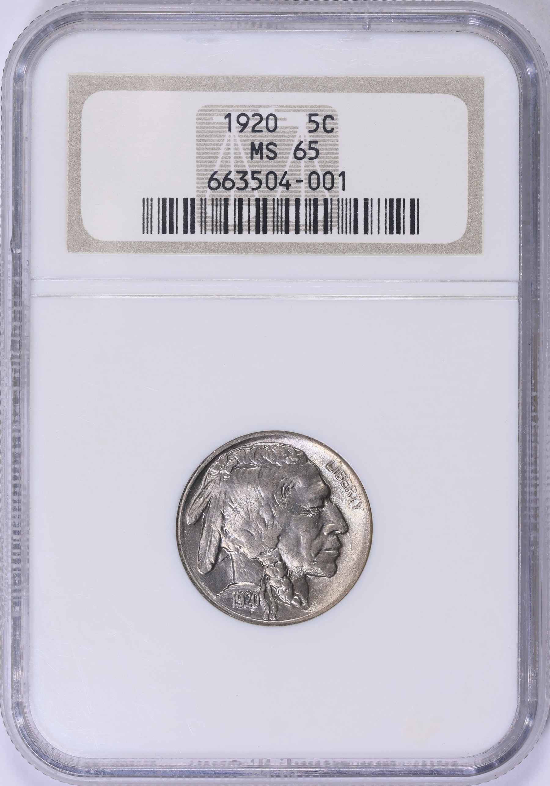 1920 Buffalo Nickel NGC MS-65 (Item 2007087) | GreatCollections Coin ...