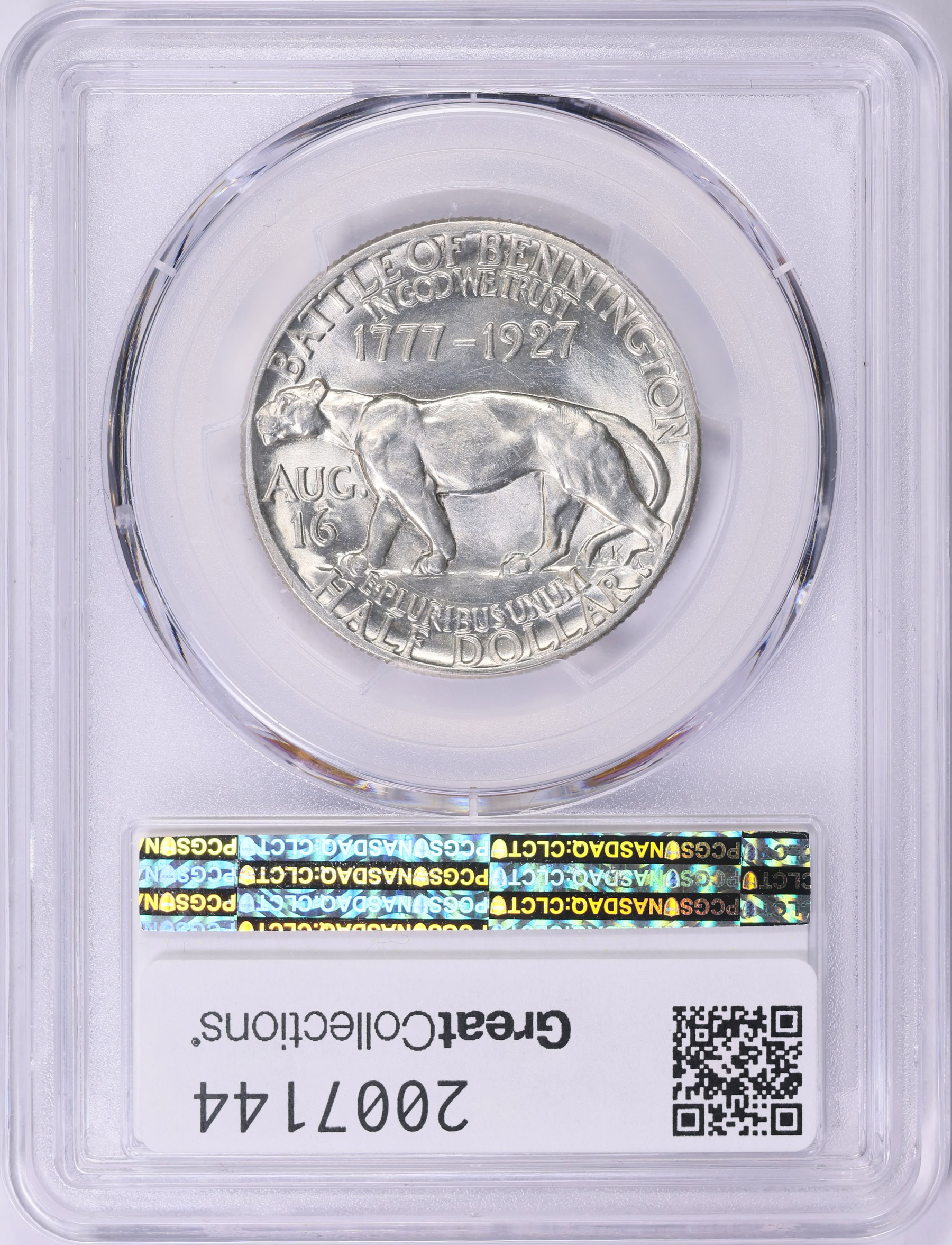1927 Vermont Sesquicentennial Half Dollar PCGS MS-63 (Item 2007144 ...