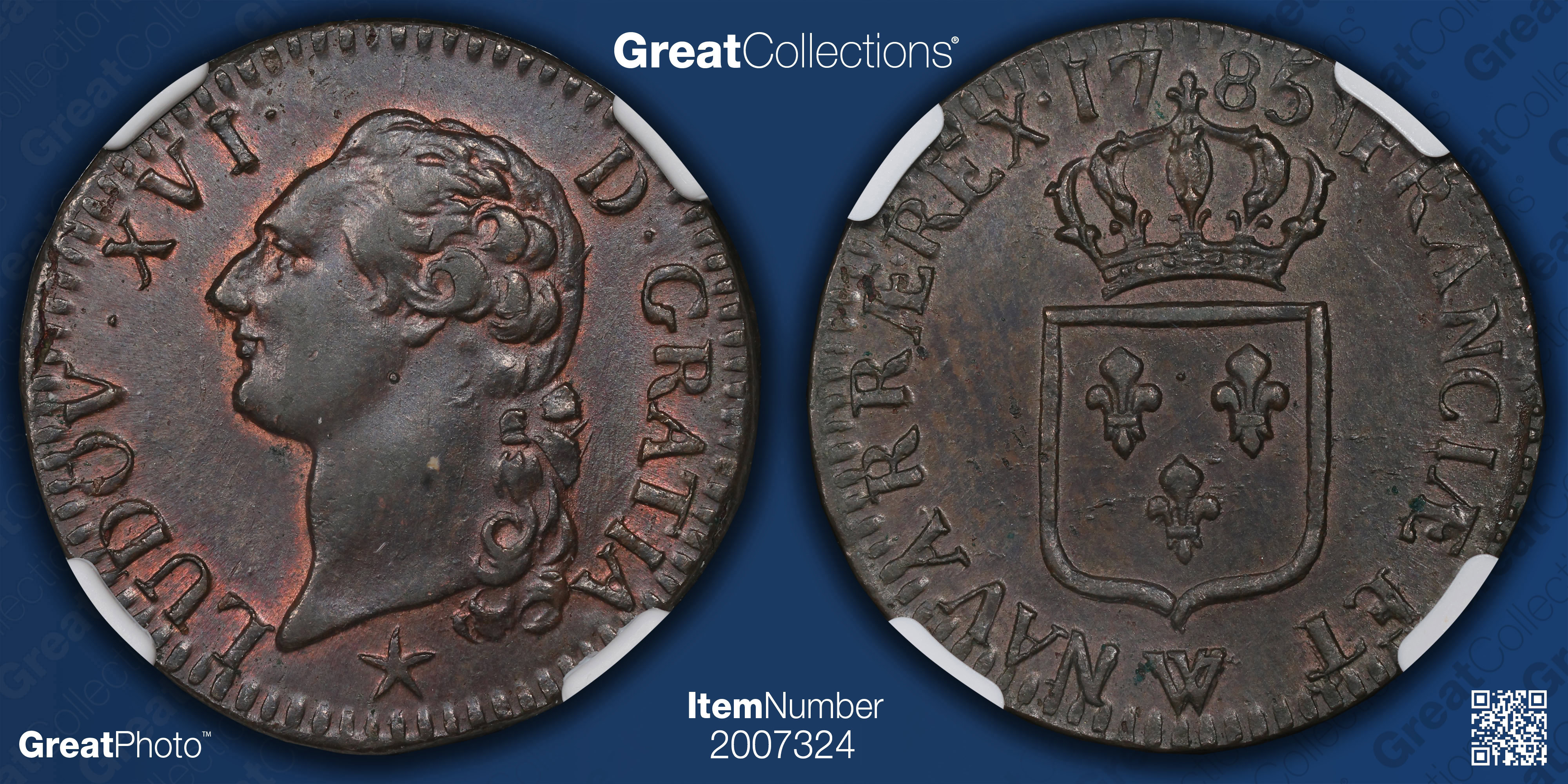 France 1785-W Sol KM-578.16 NGC MS-63 BN (Item 2007324 ...