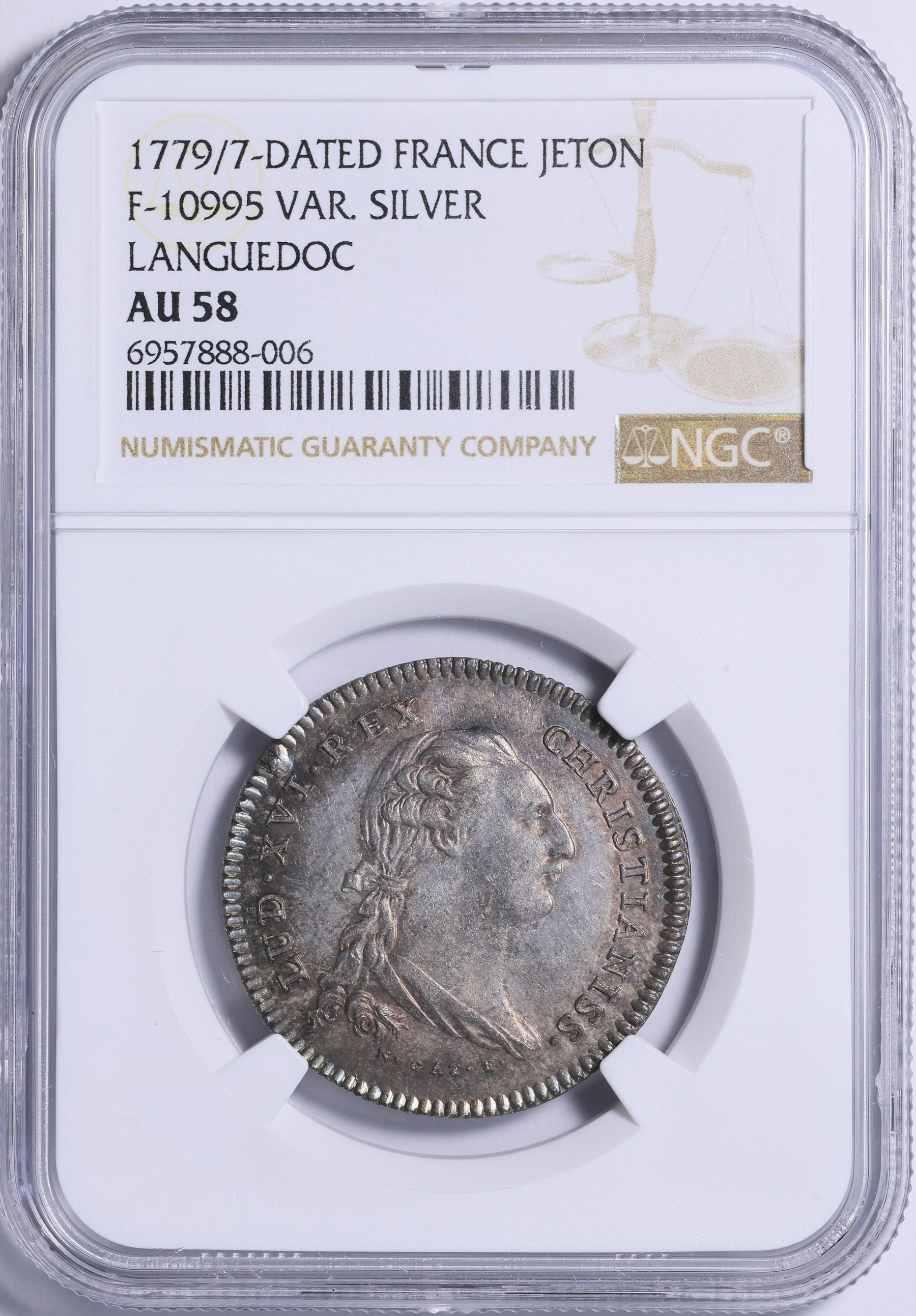 France - Languedoc 1779/7-Dated Silver Jeton NGC AU-58 (Toned) | NGC ...