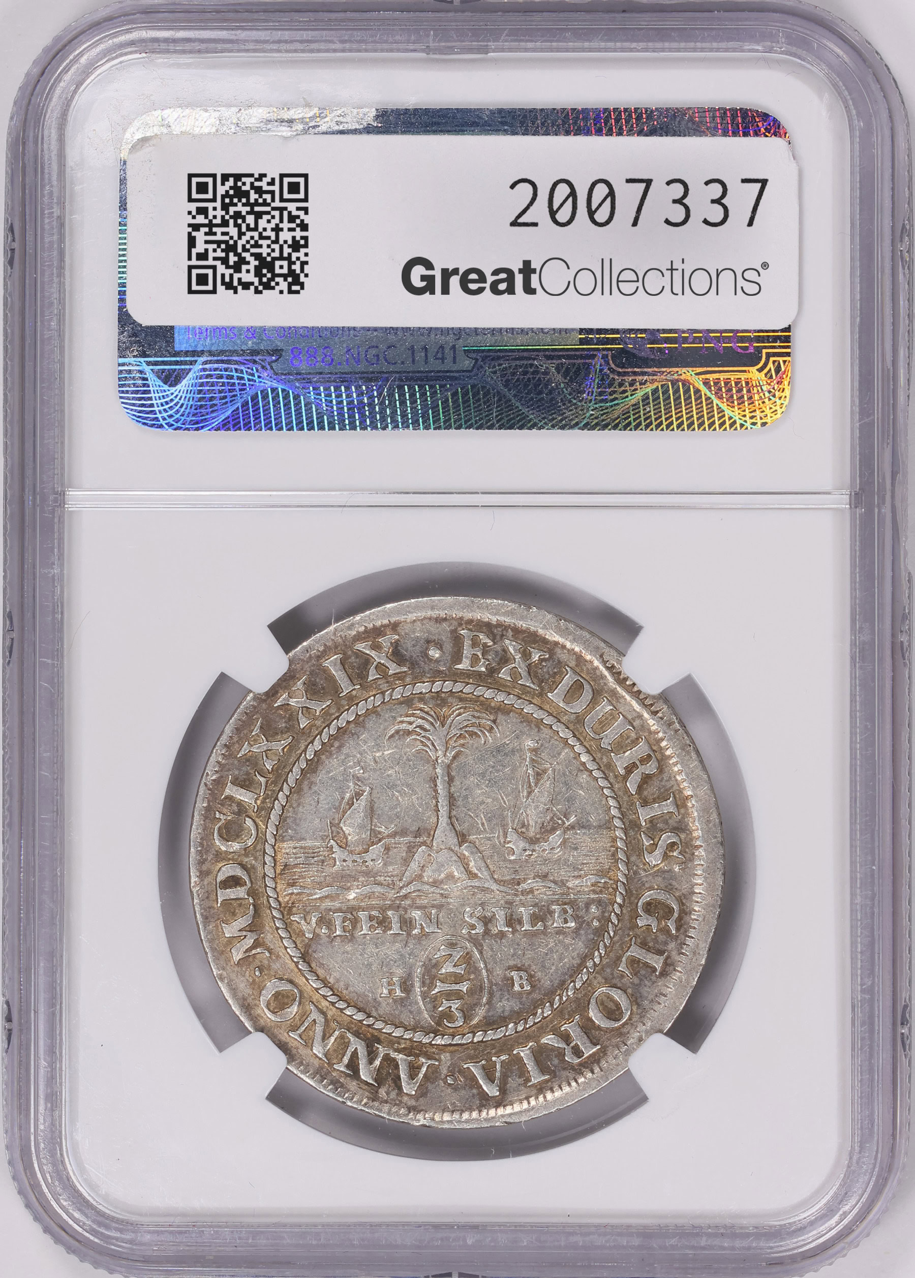 Germany - Brunswick-Luneburg-Calenberg 1679-HB Silver 2/3 Thaler KM ...