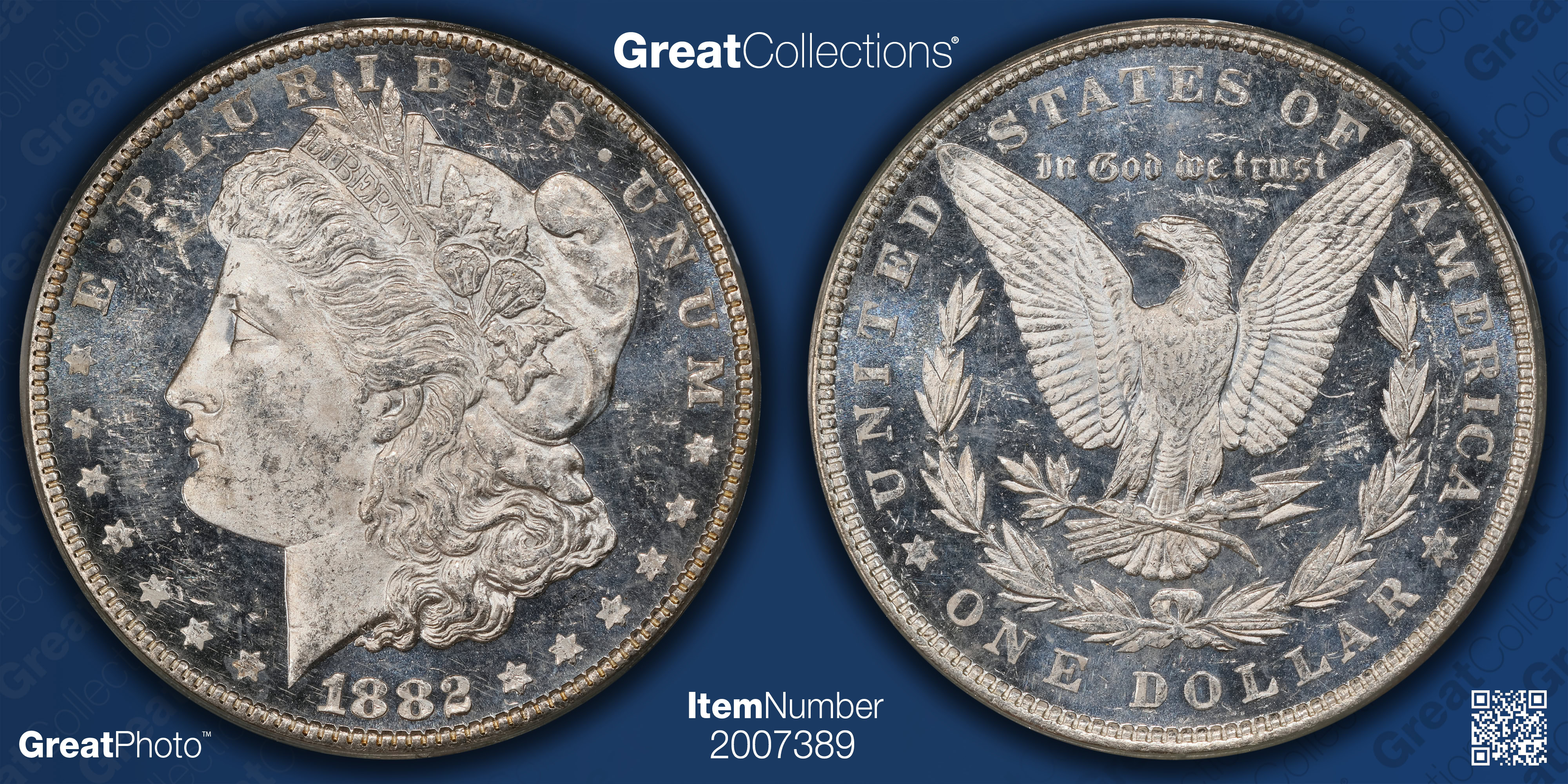 1882 Morgan Silver Dollar PCGS MS-60 DMPL (CAC Gold) OGH (2nd Gen ...