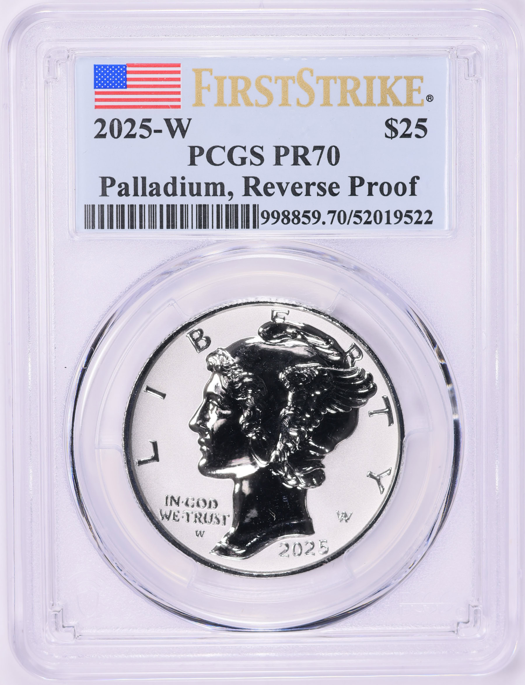 2025-W $25 American Liberty Palladium Reverse Proof First Strike PCGS ...