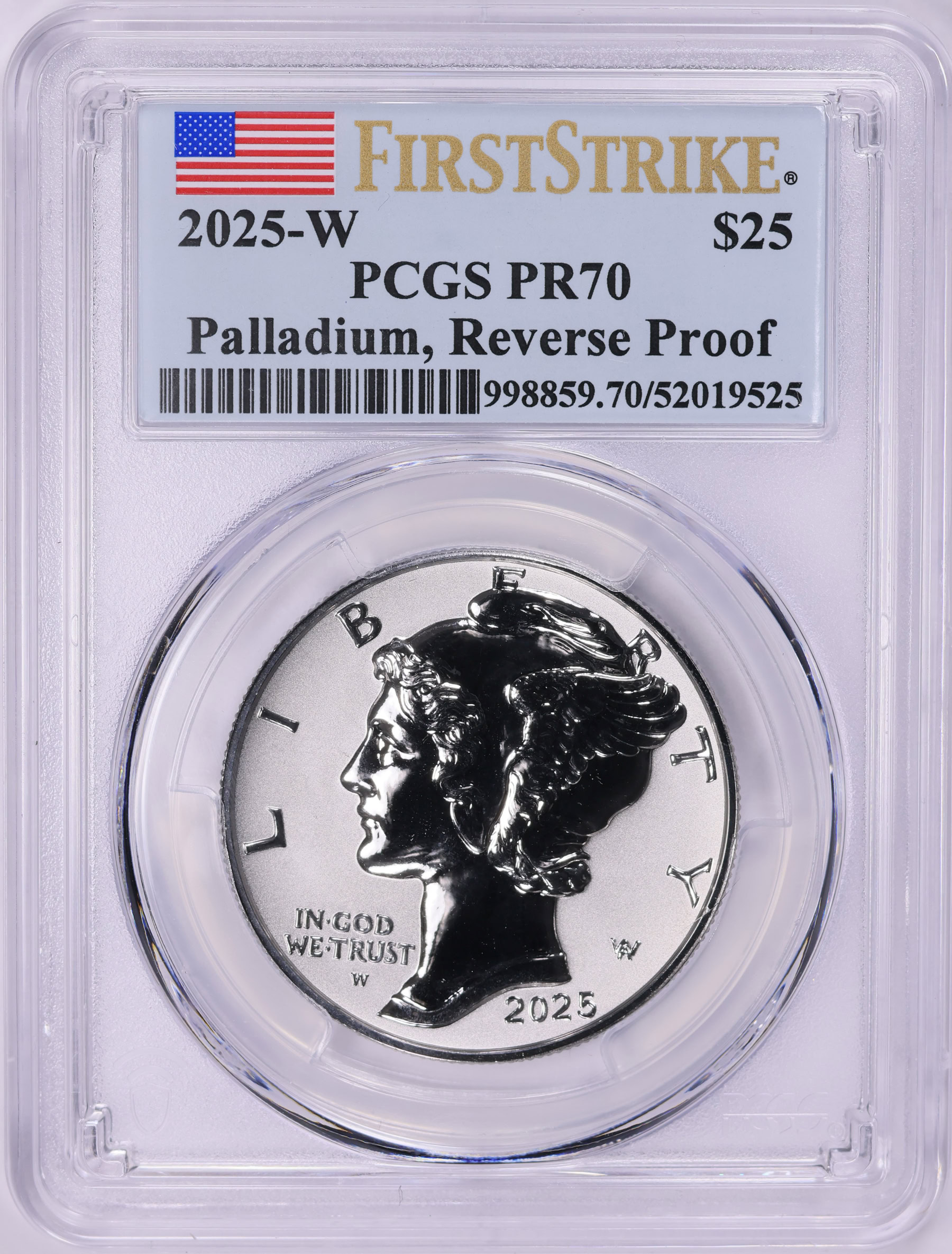 2025-W $25 American Liberty Palladium Reverse Proof First Strike PCGS ...
