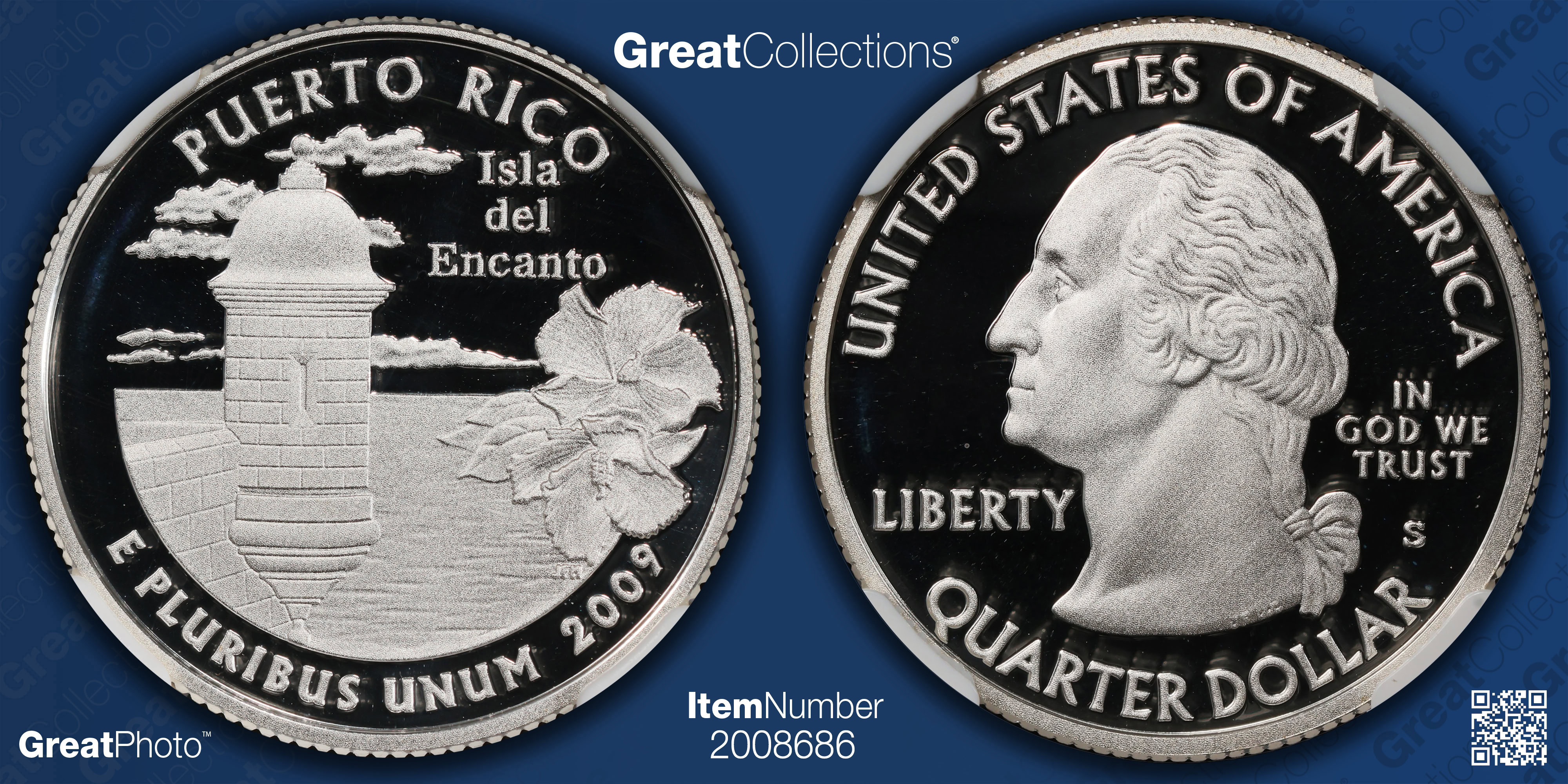2009-S U.S. Territories Quarter Puerto Rico Silver NGC Proof-70 UC ...