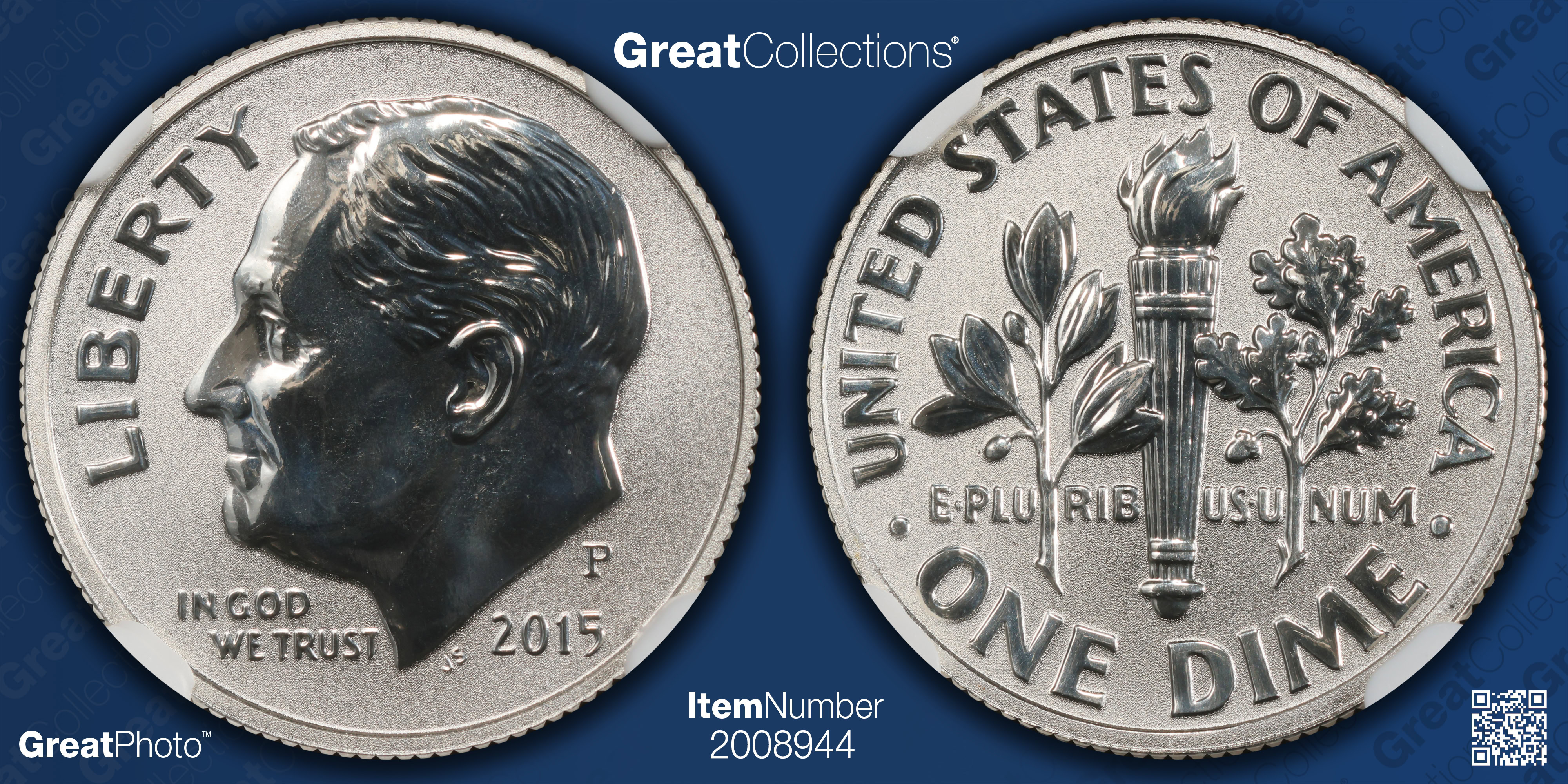 2015-P Roosevelt Dime Silver Reverse Proof (From the March of Dimes Set ...