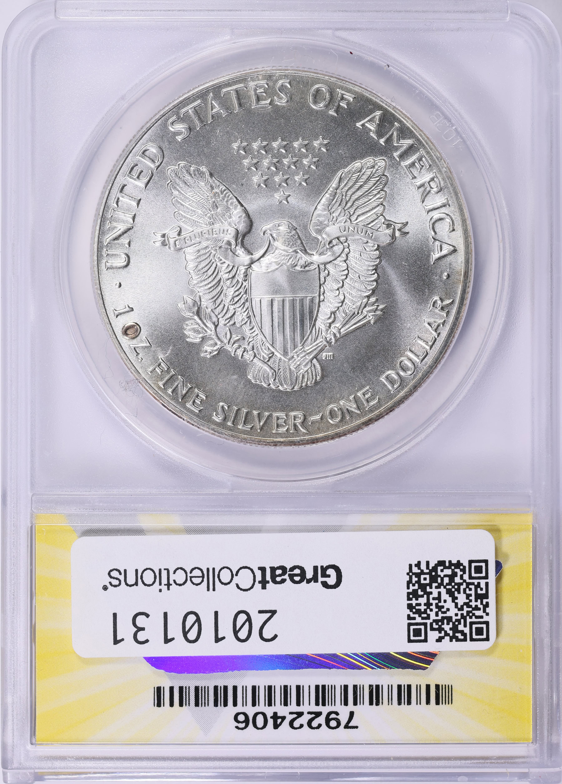 1987-(S) $1 Silver Eagle Struck at San Francisco ANACS MS-69 (Item ...