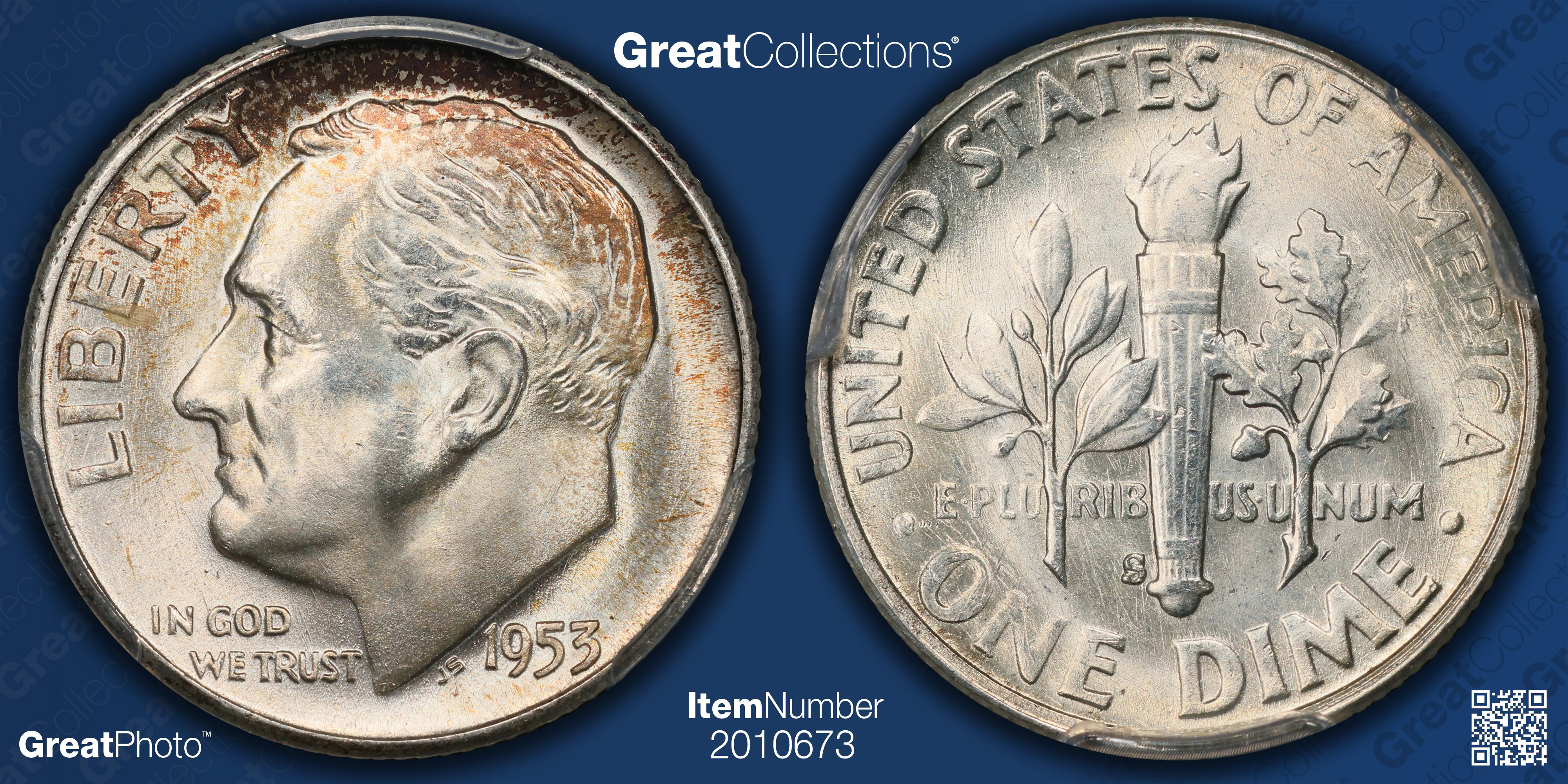 1953-S Roosevelt Dime Acorn FS-901 PCGS MS-65 | PCGS Cert #53949798 ...