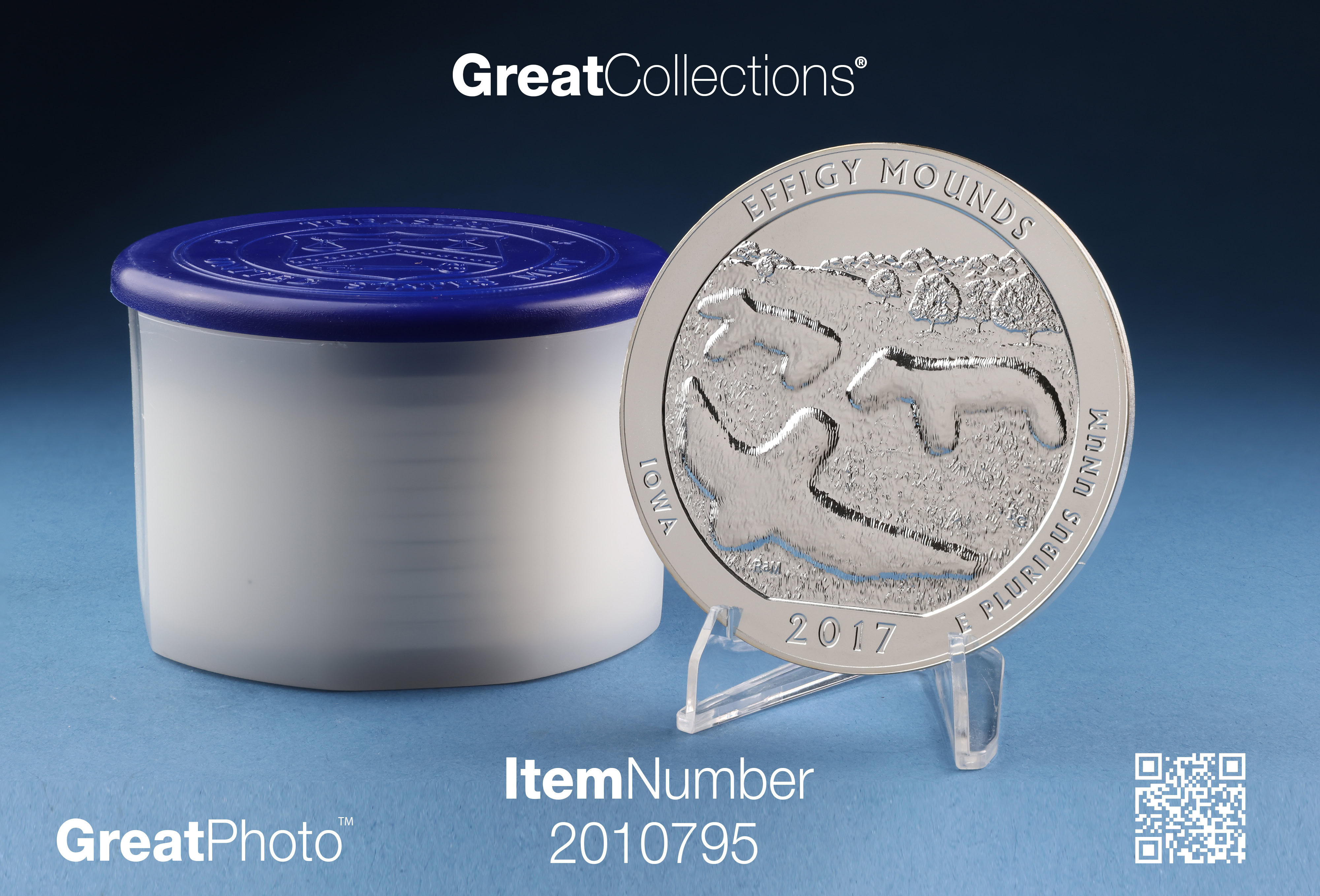 2017 America the Beautiful 5 oz. Silver Quarter Effigy Mounds NP ...