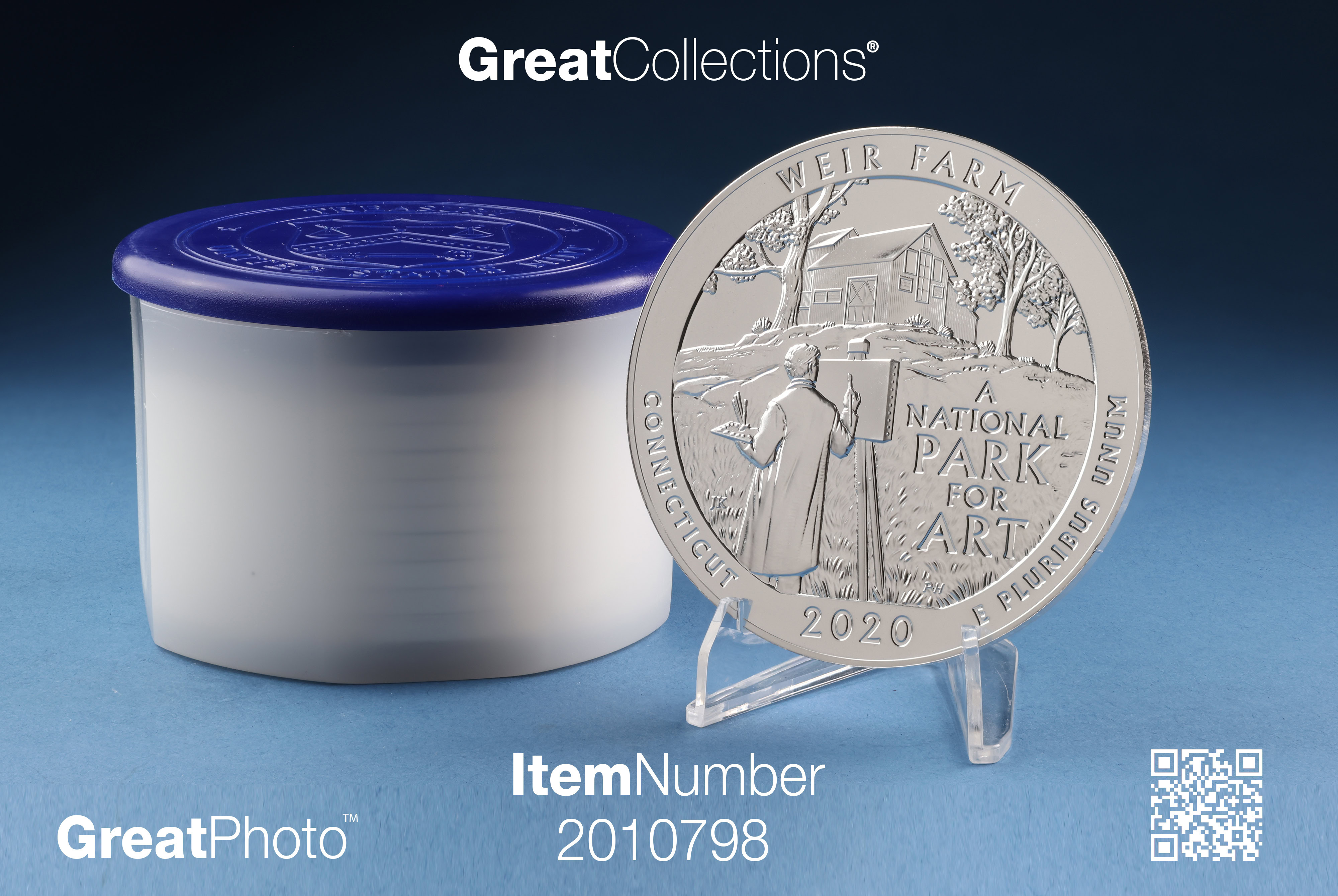 2020 America the Beautiful 5 oz. Silver Quarter Weir Farm NP ...