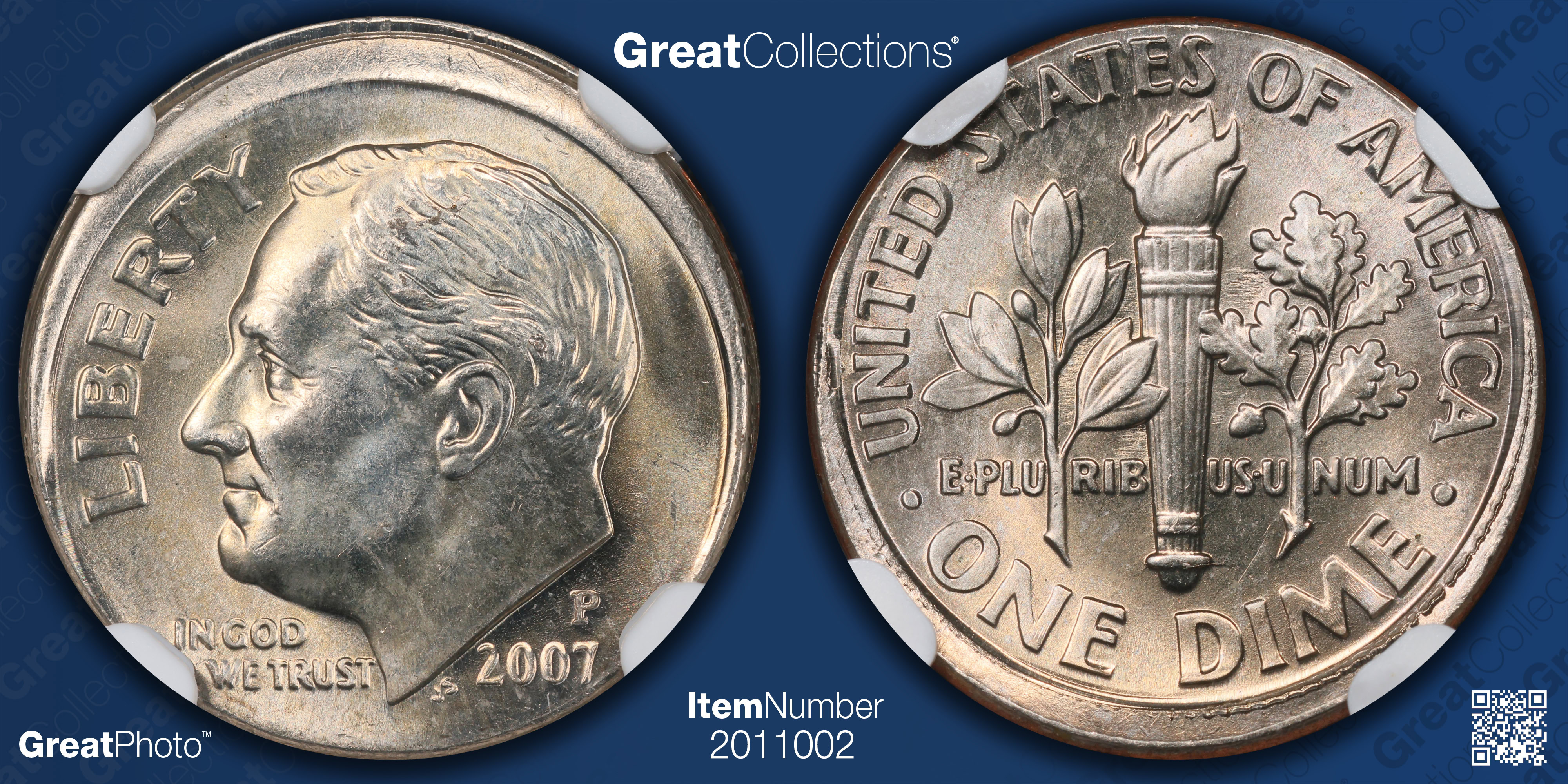 Mint Error 2007-P Roosevelt Dime Broadstruck NGC MS-66 FT | NGC Cert ...