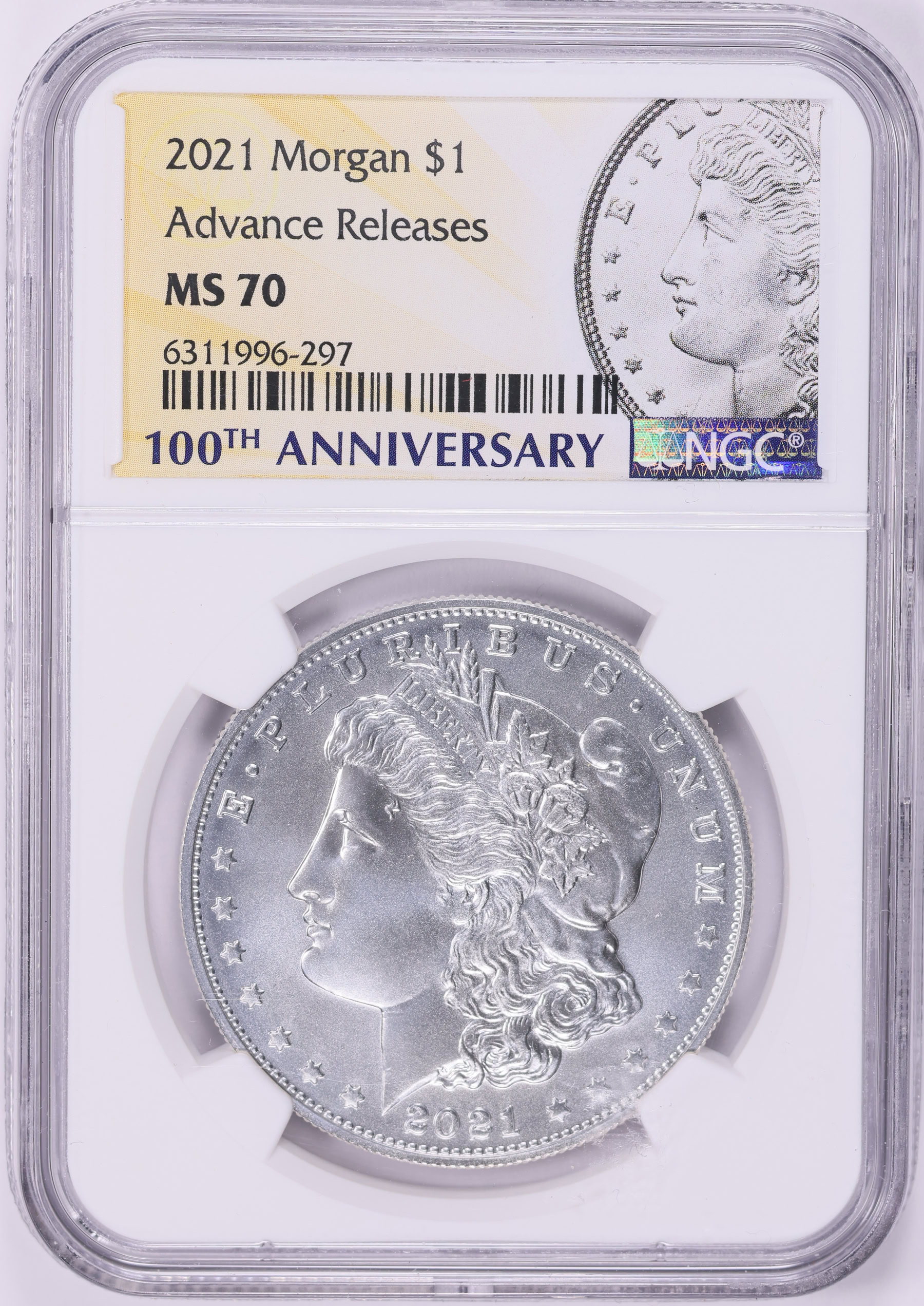 2021 Morgan Silver Dollar 100th Anniversary Advance Releases NGC MS-70 ...