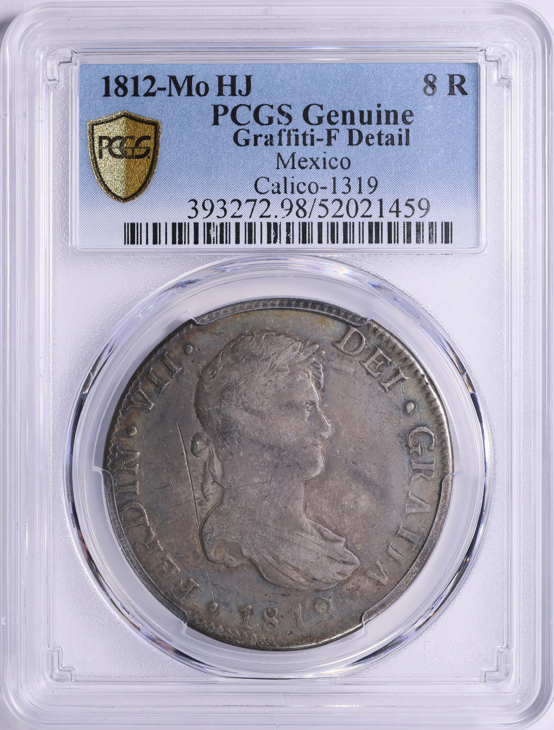 Mexico 1812-Mo HJ Silver 8 Reales KM-111 PCGS Genuine Fine Details ...