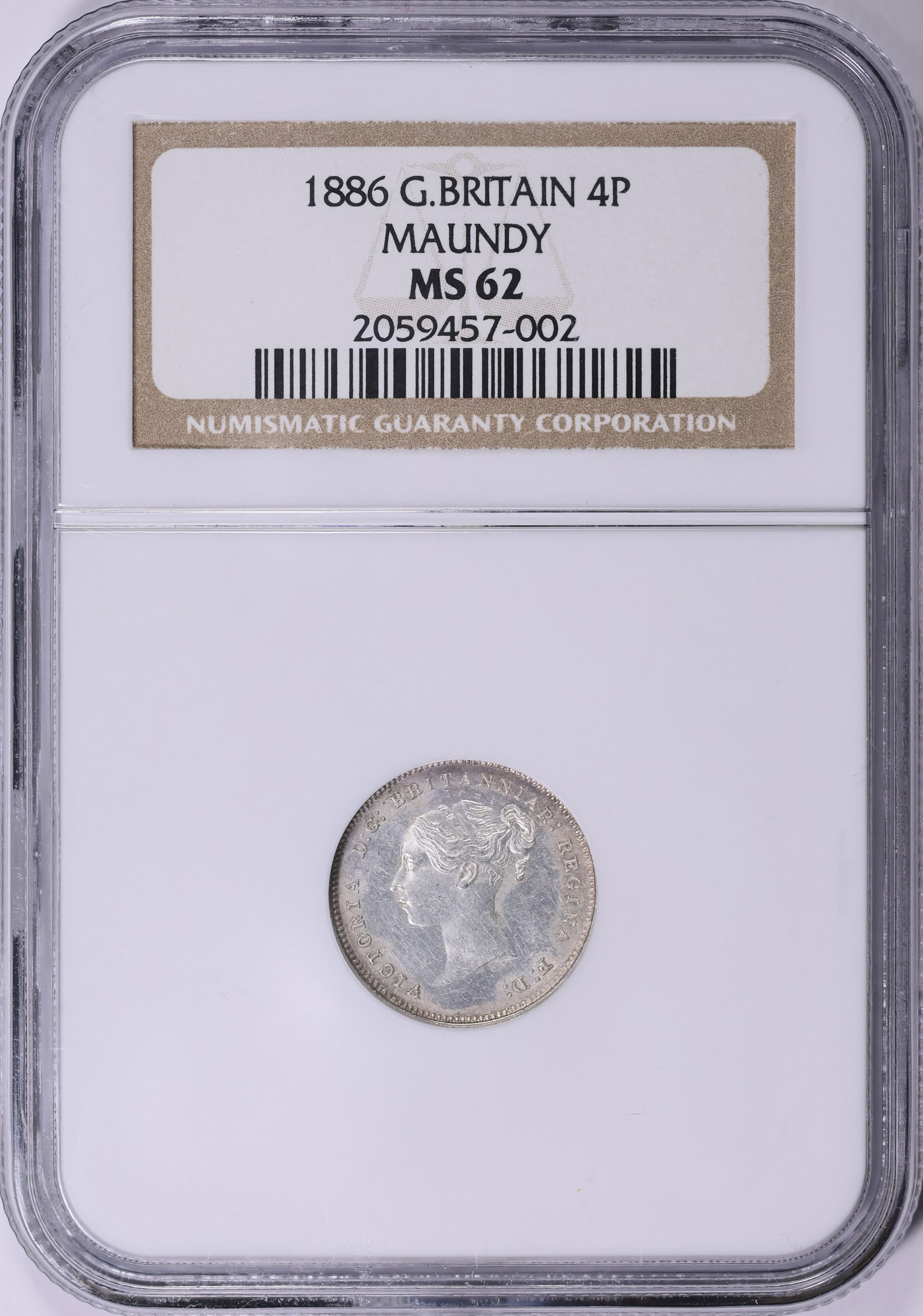 Great Britain 1886 Silver Maundy 4 Pence KM-732 NGC MS-62 (Item 2012128 ...
