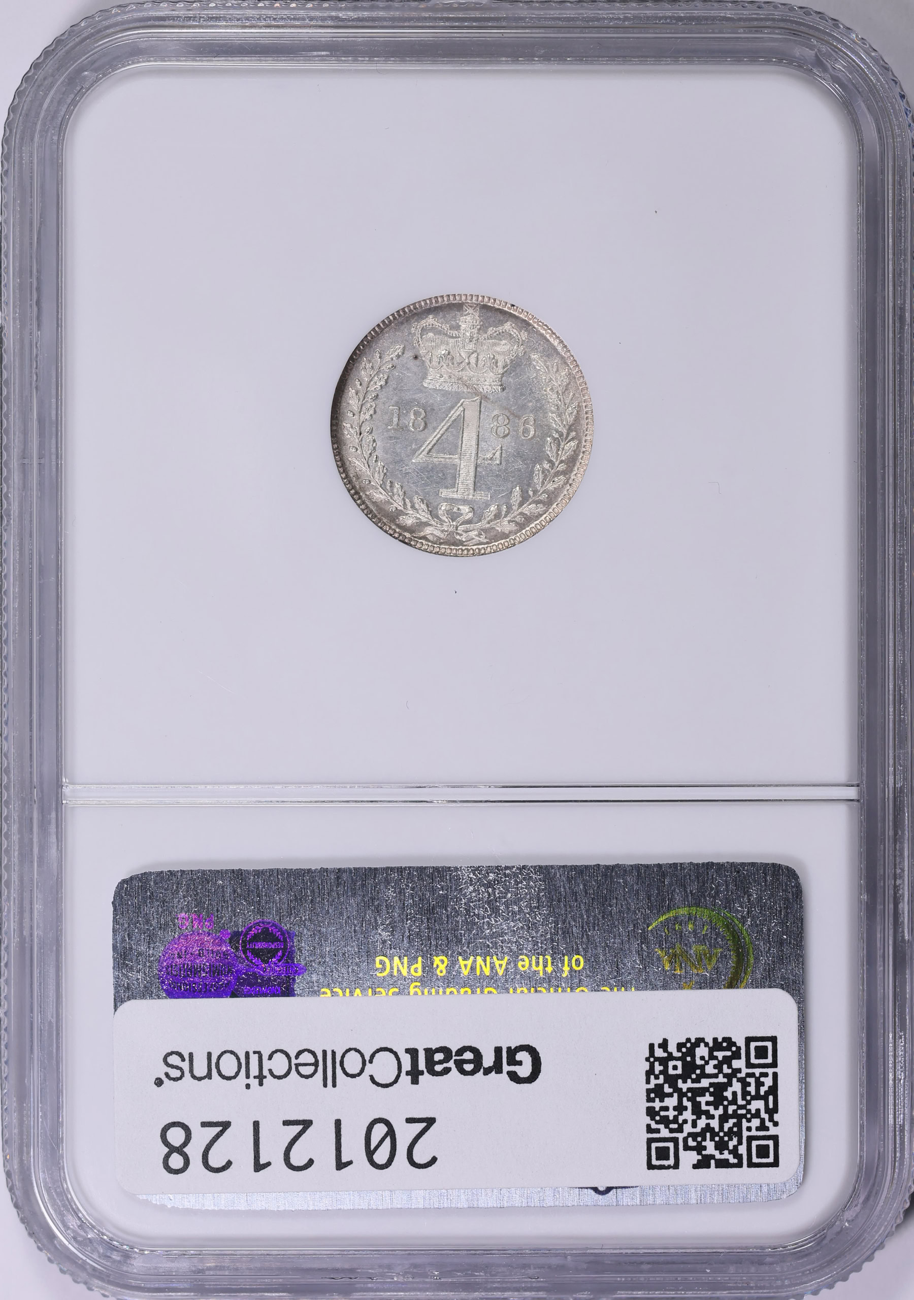 Great Britain 1886 Silver Maundy 4 Pence KM-732 NGC MS-62 (Item 2012128 ...