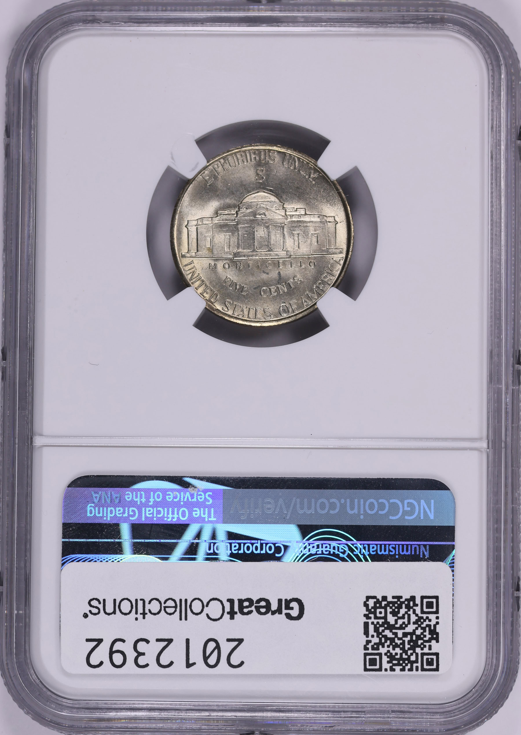 Mint Error 1944-S Jefferson Nickel Reverse Rim to Rim Die Crack NGC MS ...