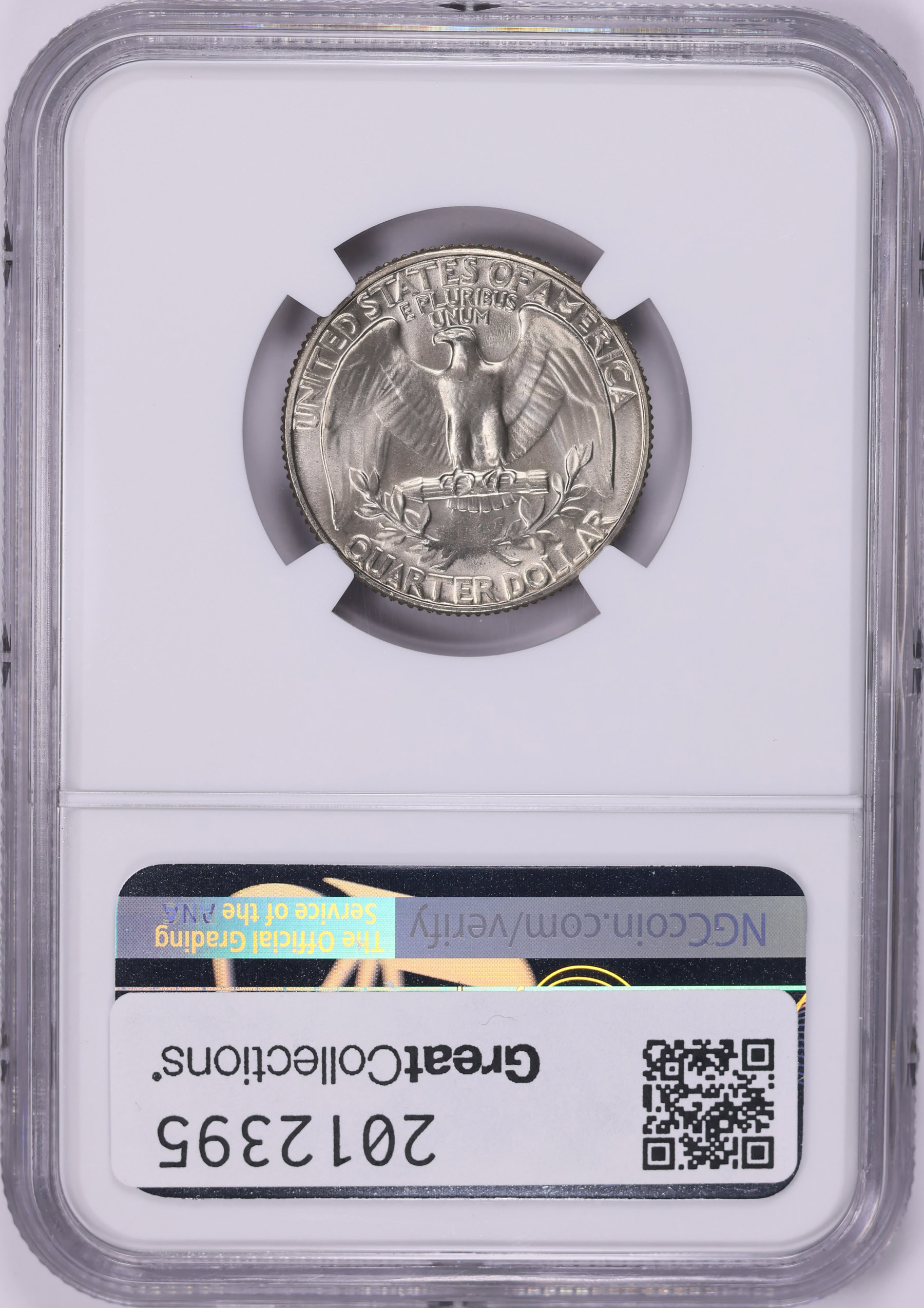 Mint Error 1966 Washington Quarter SMS Reverse Struck Through NGC MS-67 ...