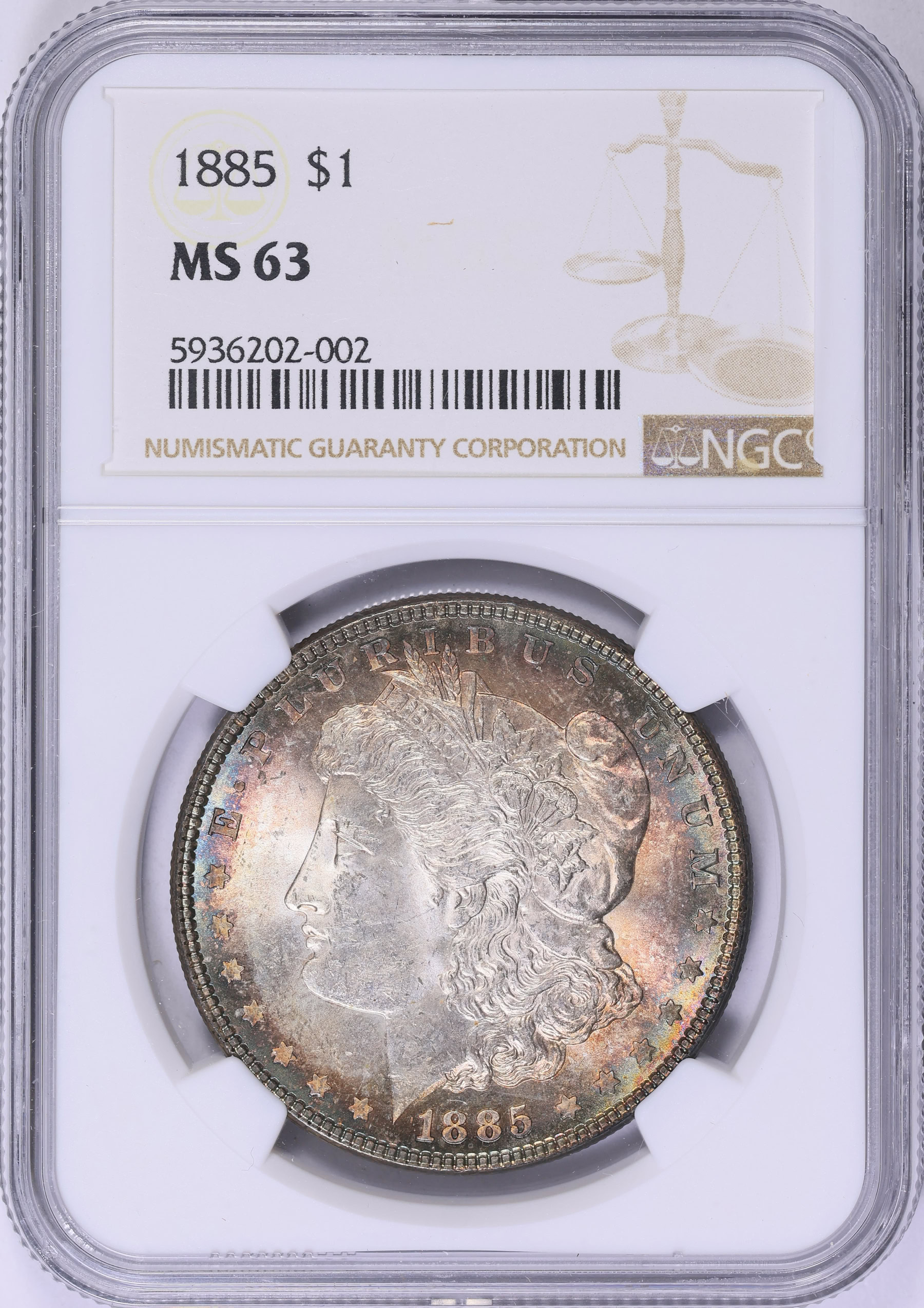 1885 Morgan Silver Dollar NGC MS-63 (Toned) (Item 2012806 ...