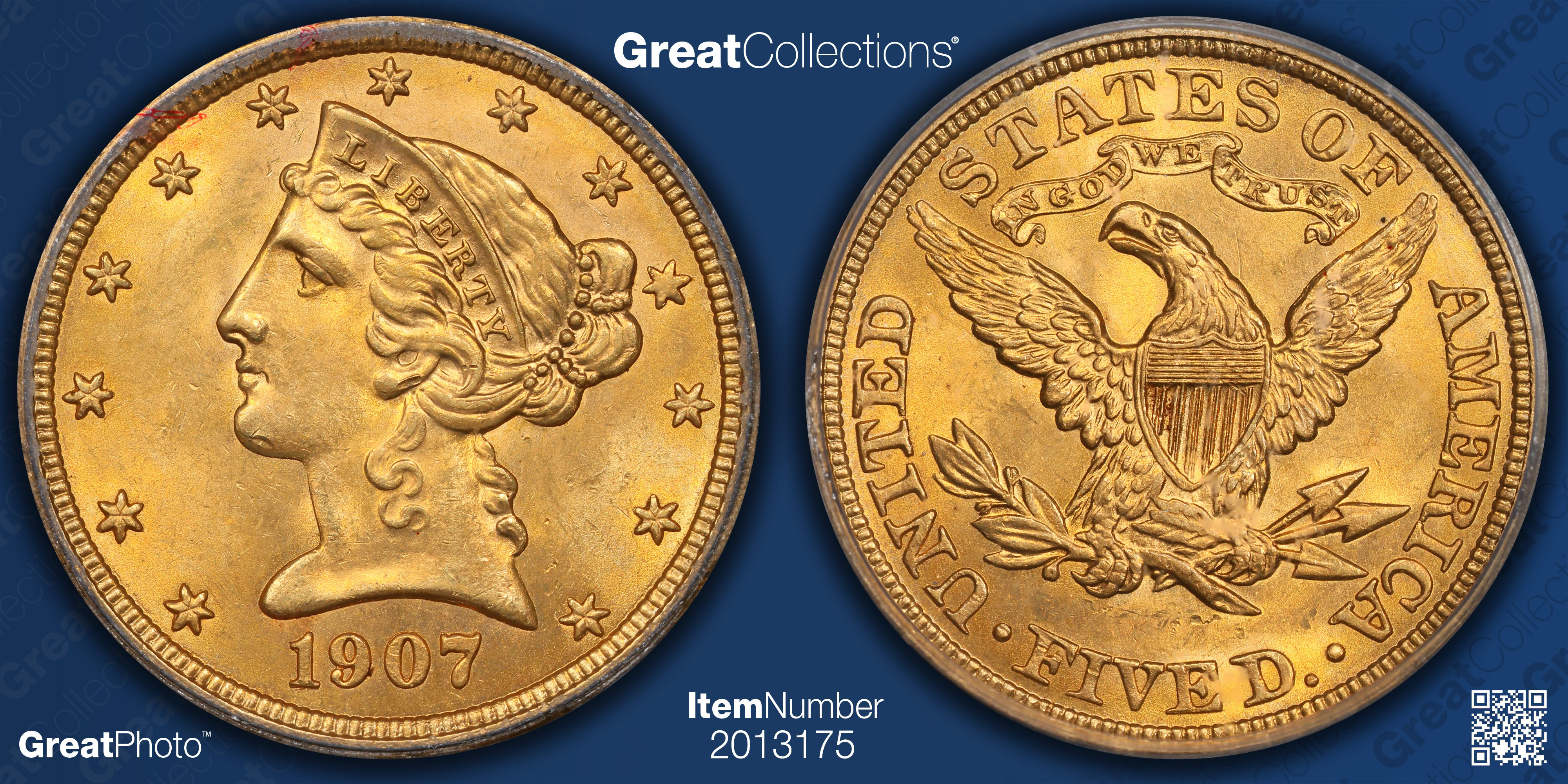 1907 Liberty Gold Half Eagle ICG MS-65 (Item 2013175 ...