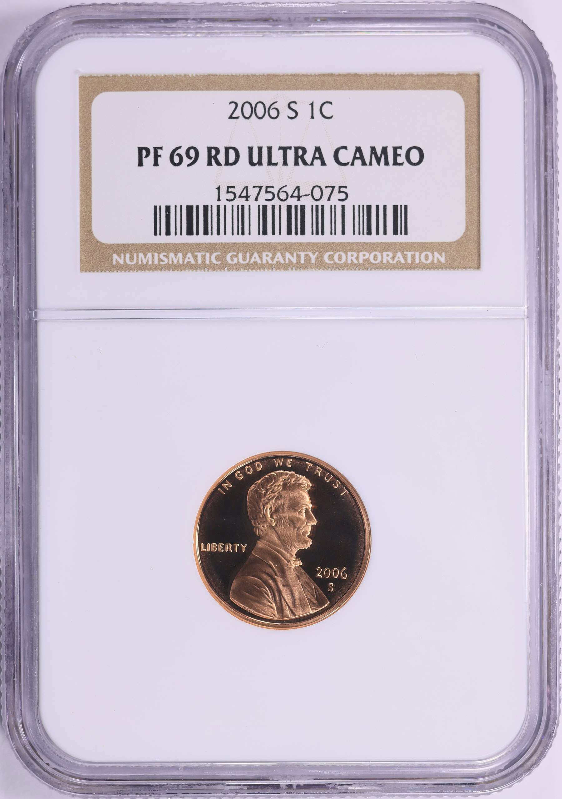 2006-S Lincoln Cent NGC Proof-69 RD UC (Item 2013645 ...