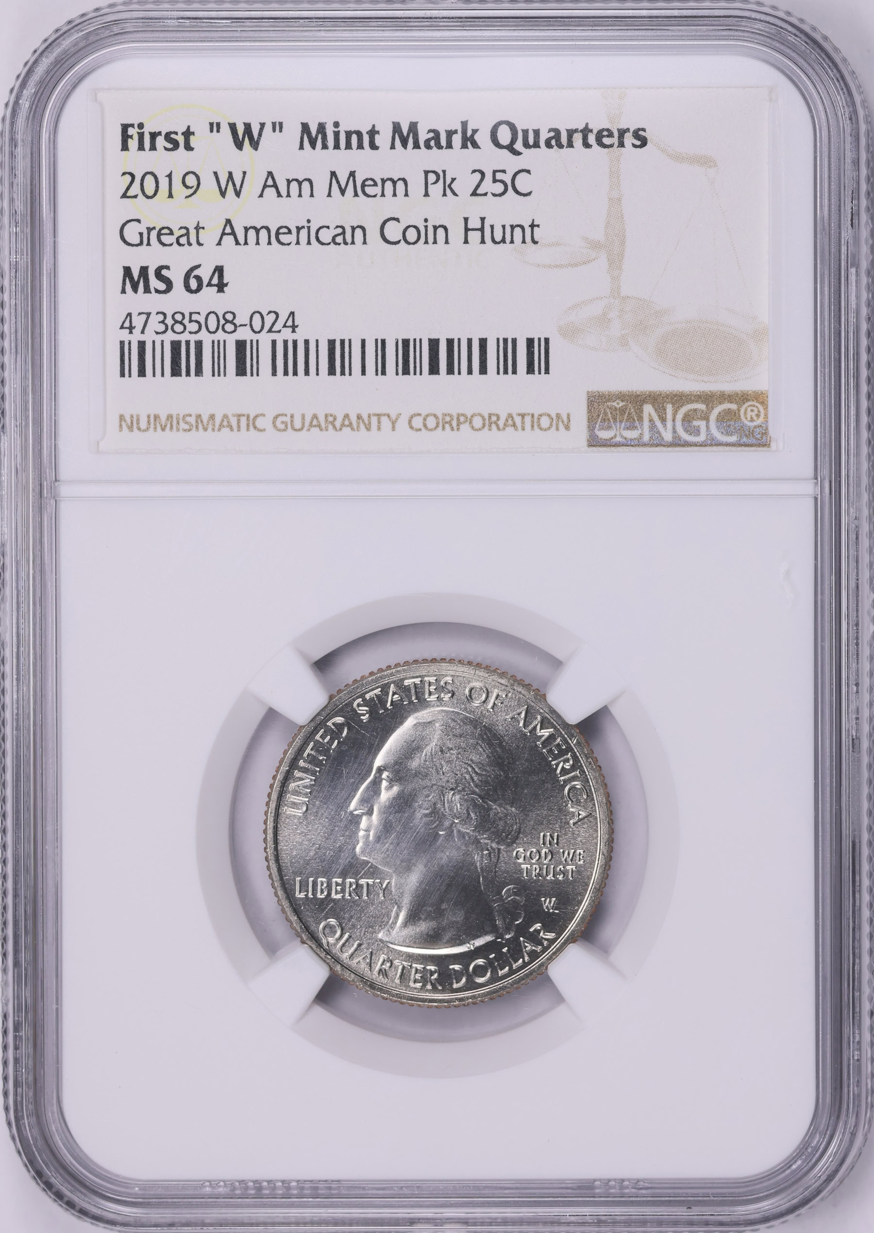 2019-W America the Beautiful Quarter American Memorial National Park ...