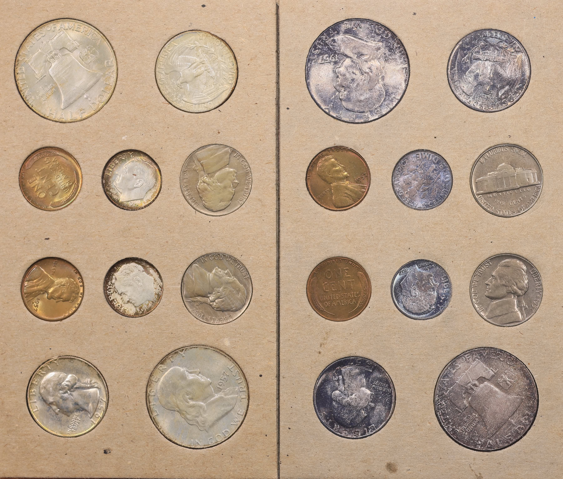 1957 U.S. Mint Double Mint Set Uncertified With Original Government ...