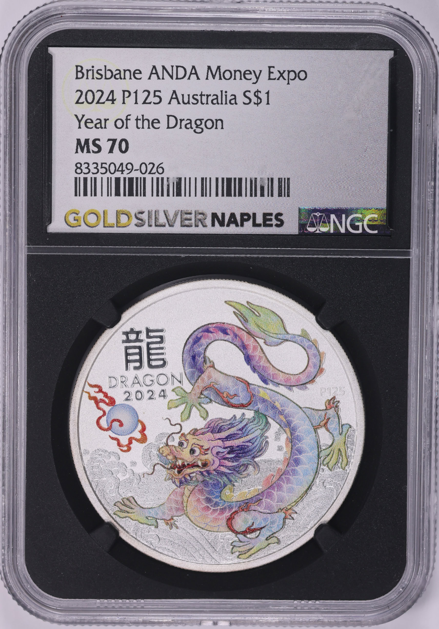 Australia 2024-P125 Colorized Silver Dollar Lunar Series, Year of the ...