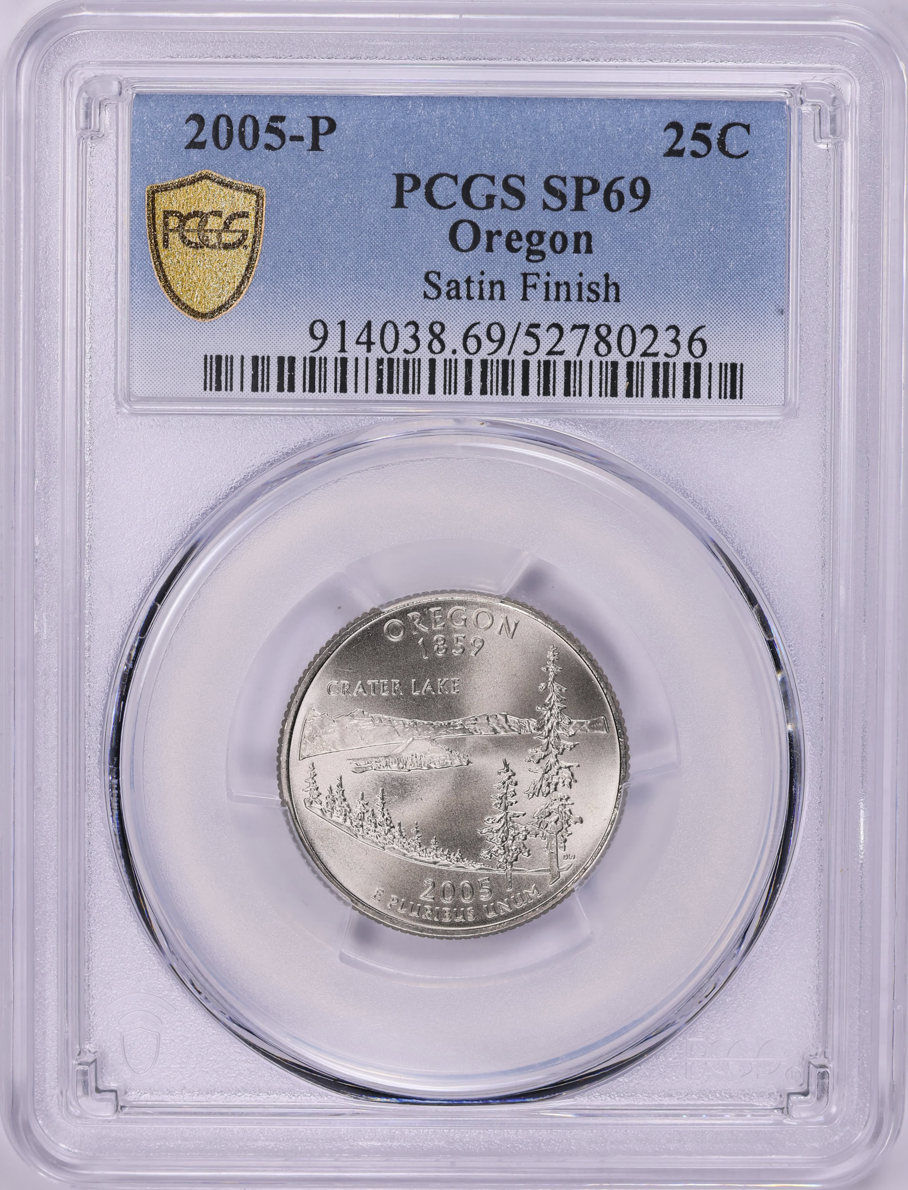 2005-P State Quarter Oregon Satin Finish PCGS SP-69 (Item 2015057 ...