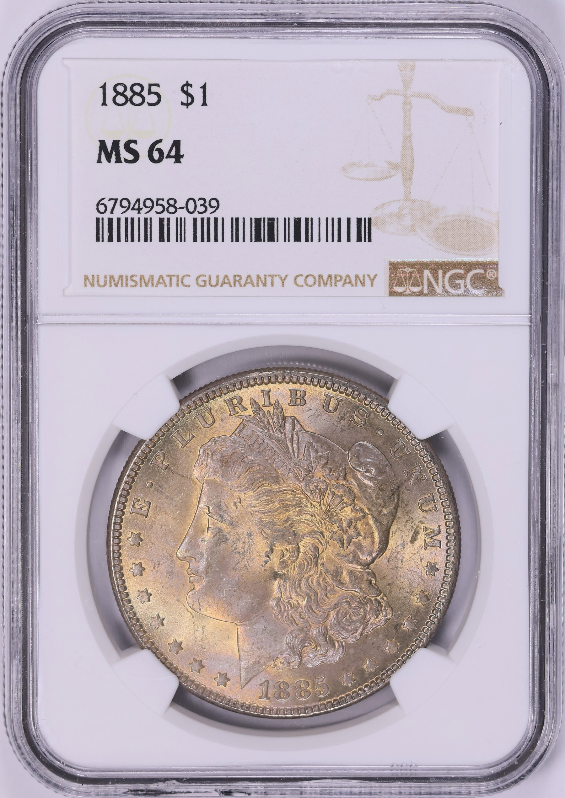 1885 Morgan Silver Dollar NGC MS-64 (Toned) (Item 2015144 ...