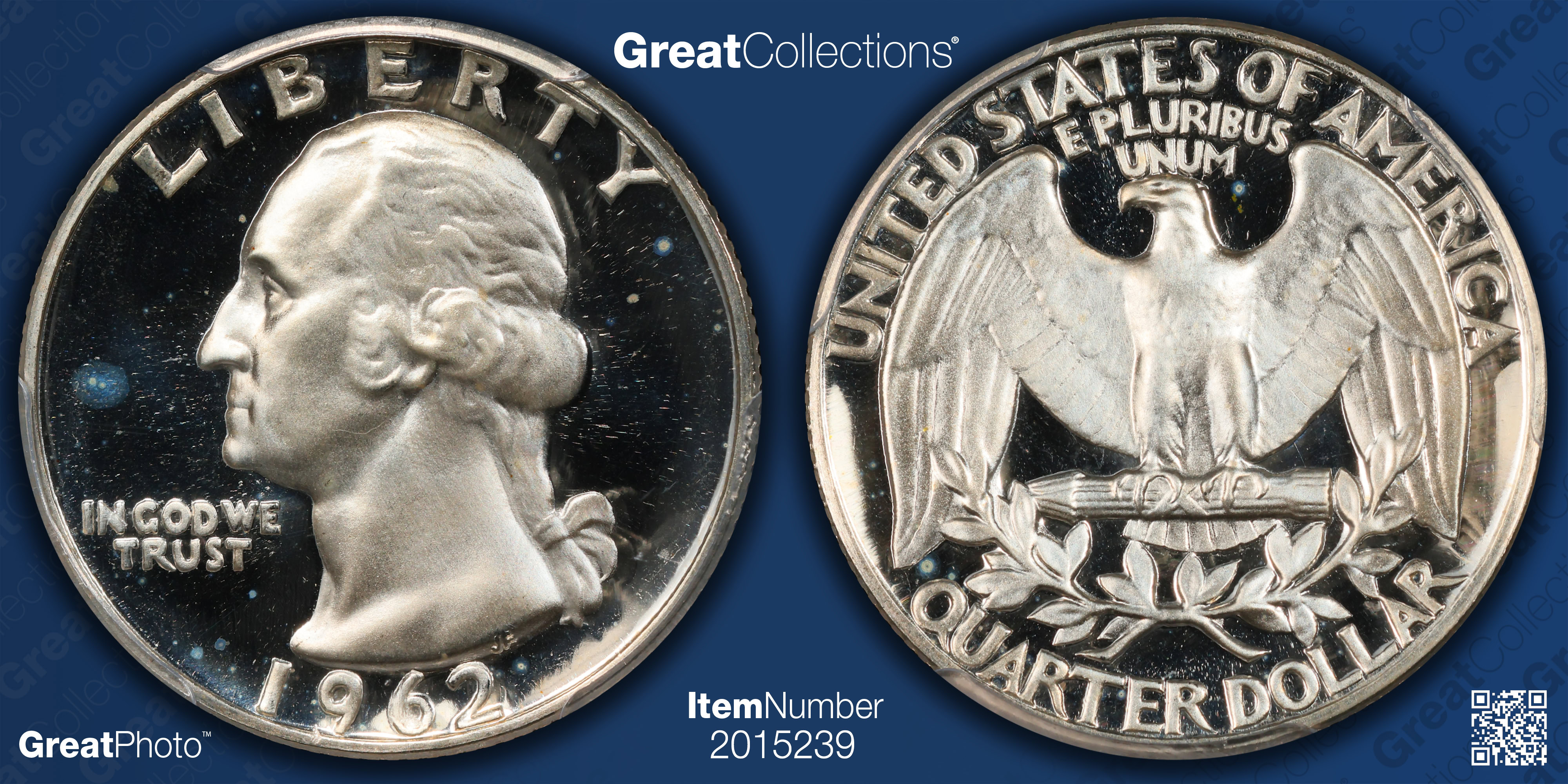 1962 Washington Quarter PCGS Proof-68 DCAM (Item 2015239 ...