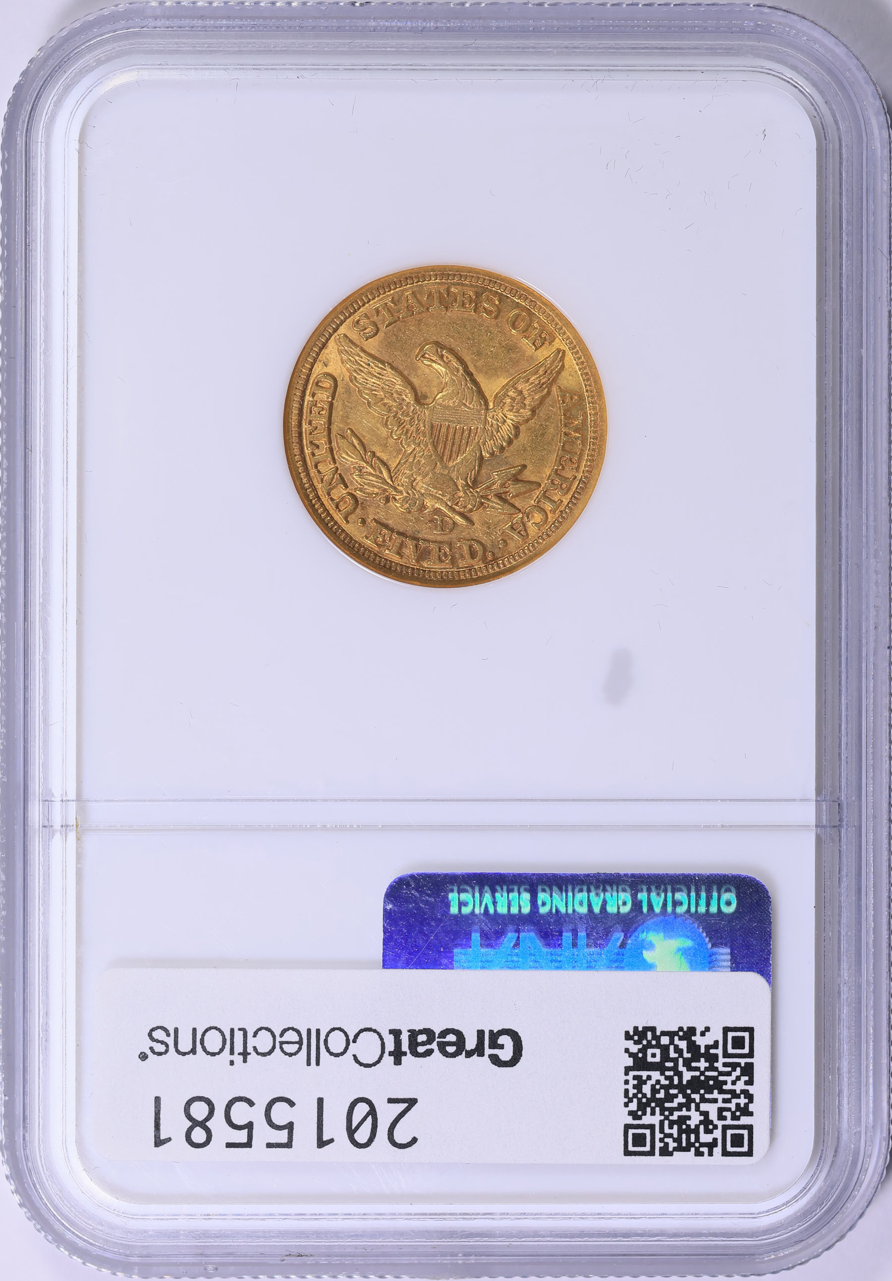 1854-D Liberty Gold Half Eagle NGC AU-58 (Item 2015581 ...