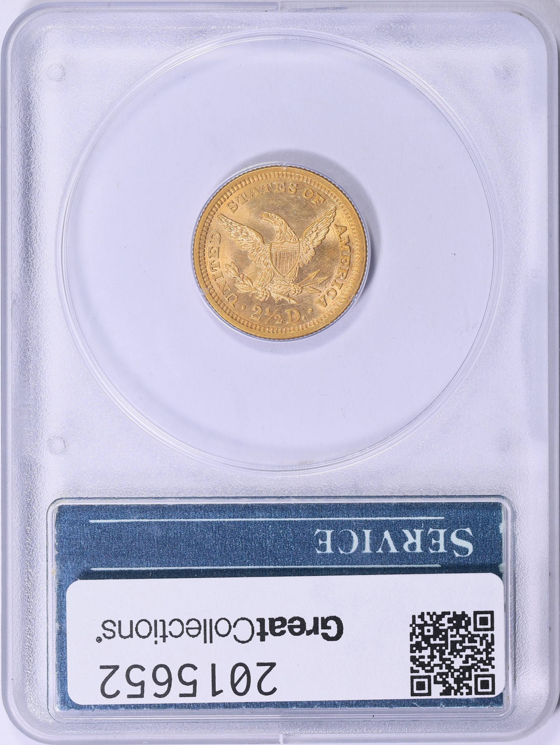 1879 Liberty Gold Quarter Eagle PCGS MS-60 OGH (1st Gen) (Item 2015652 ...