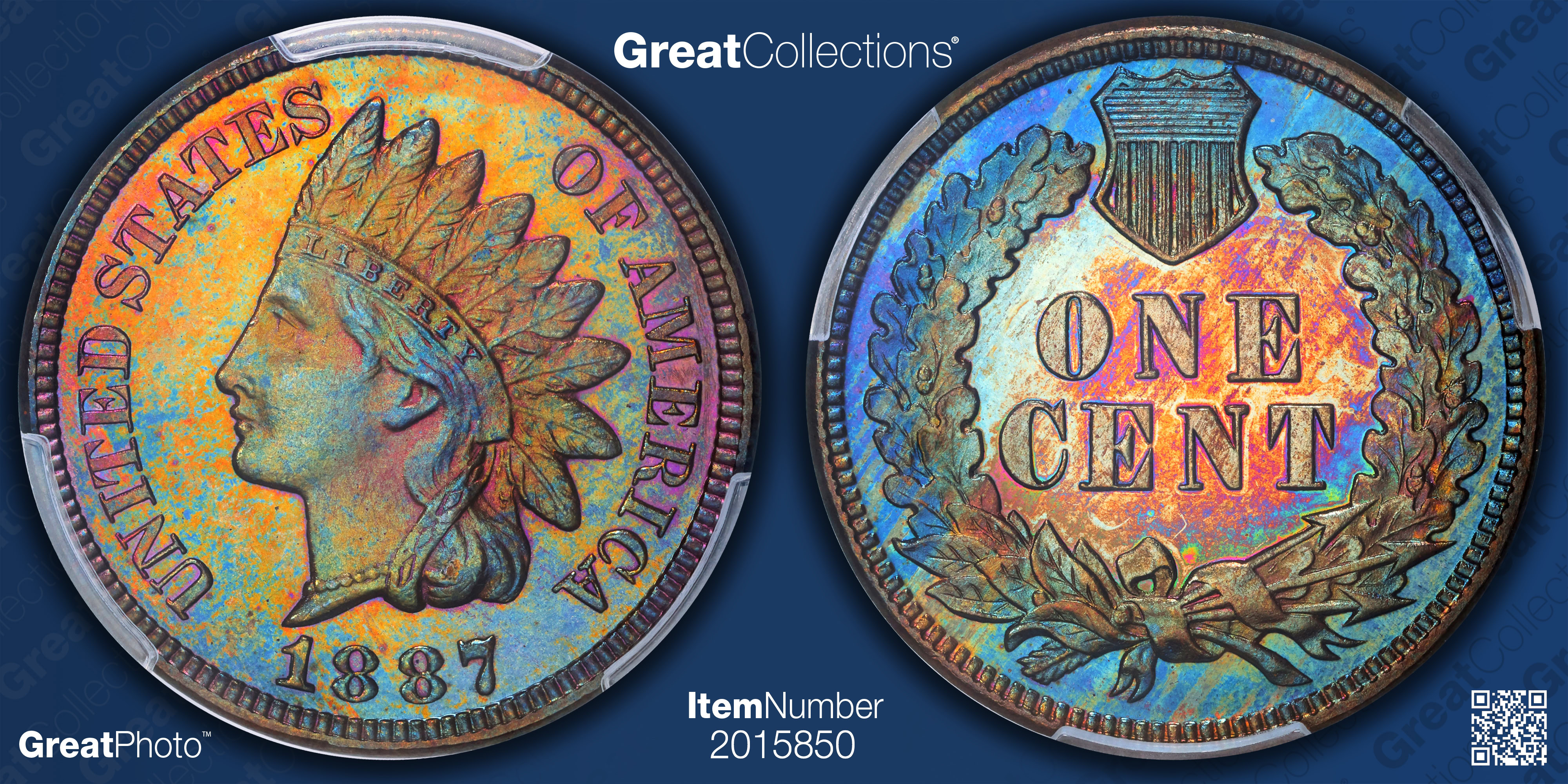 1887 Indian Cent PCGS Proof-66+ BN (The Larry Shepherd Collection ...