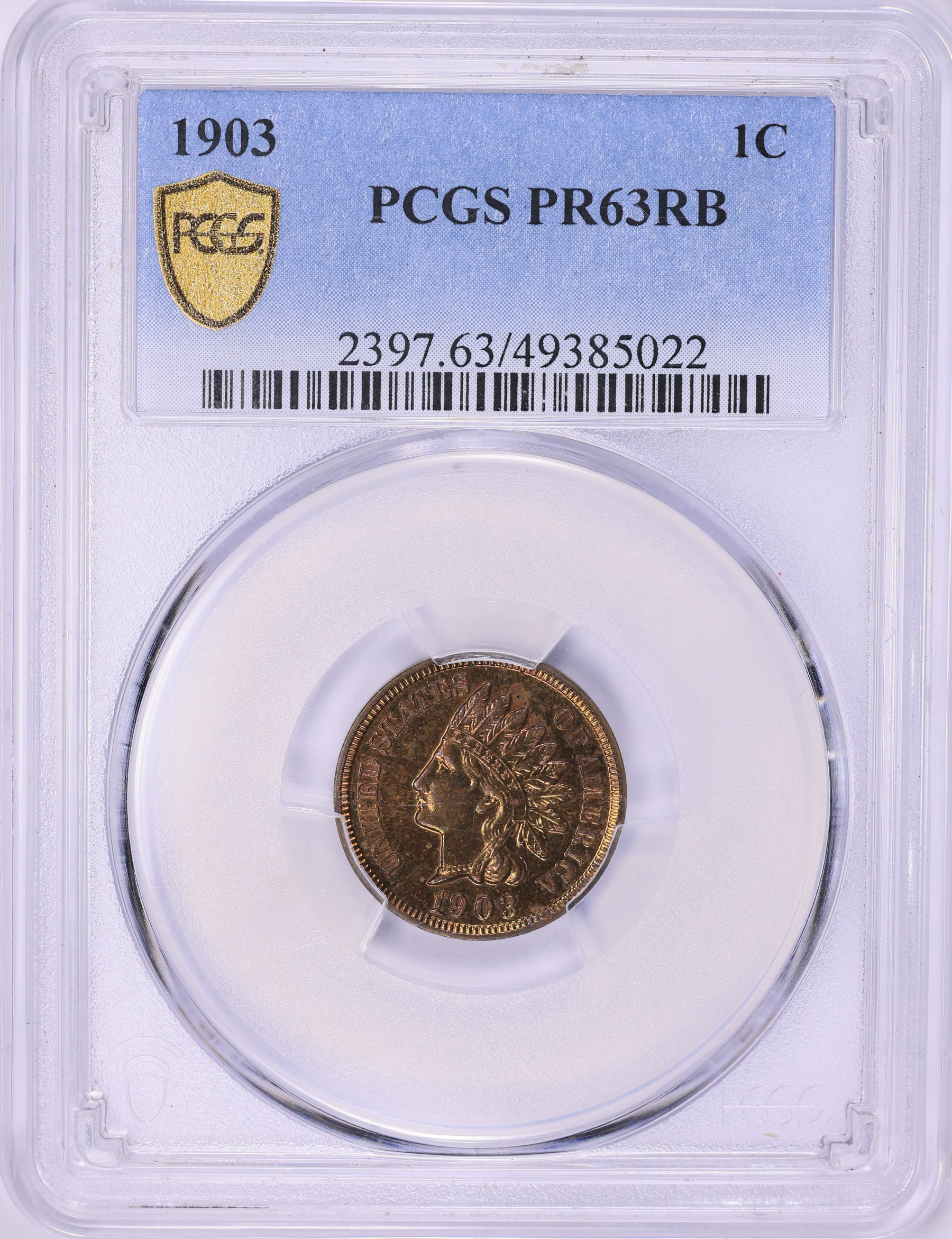 1903 Indian Cent PCGS Proof-63 RB (Item 2015918) | GreatCollections ...